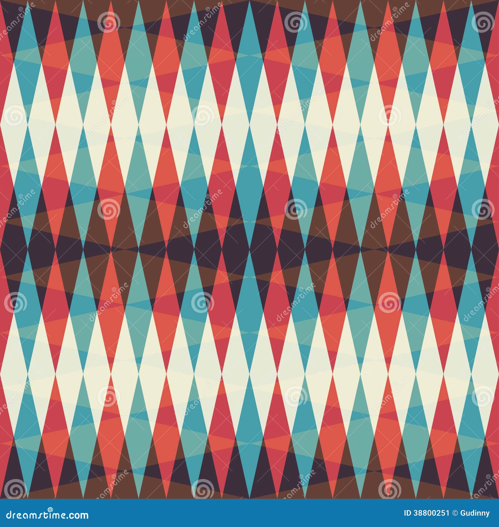 Retro Rhombus Background Design. Seamless Vintage Backdrop. Harmonic ...