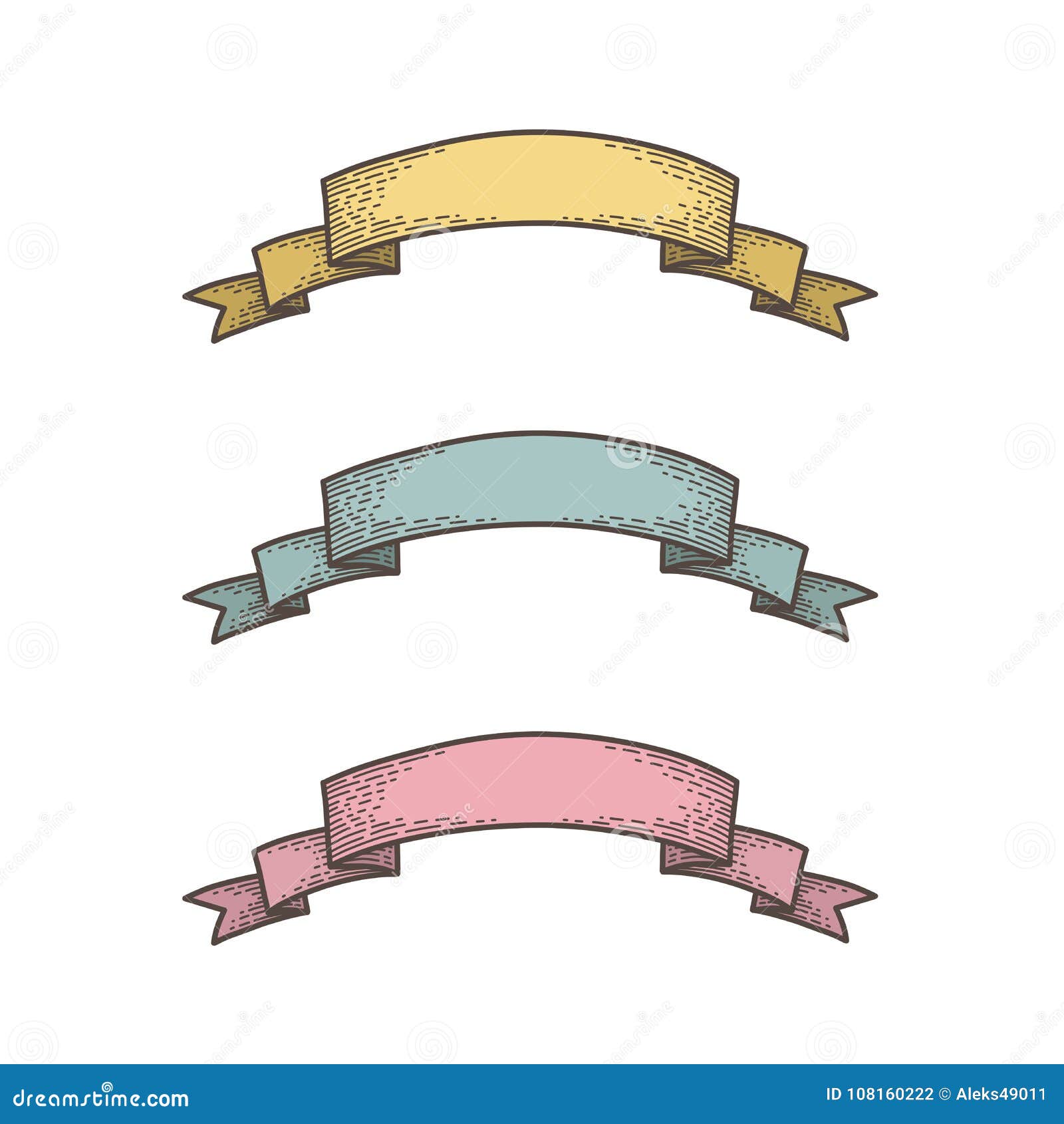 Retro ribbon, vector stock vector. Illustration of element - 108160222
