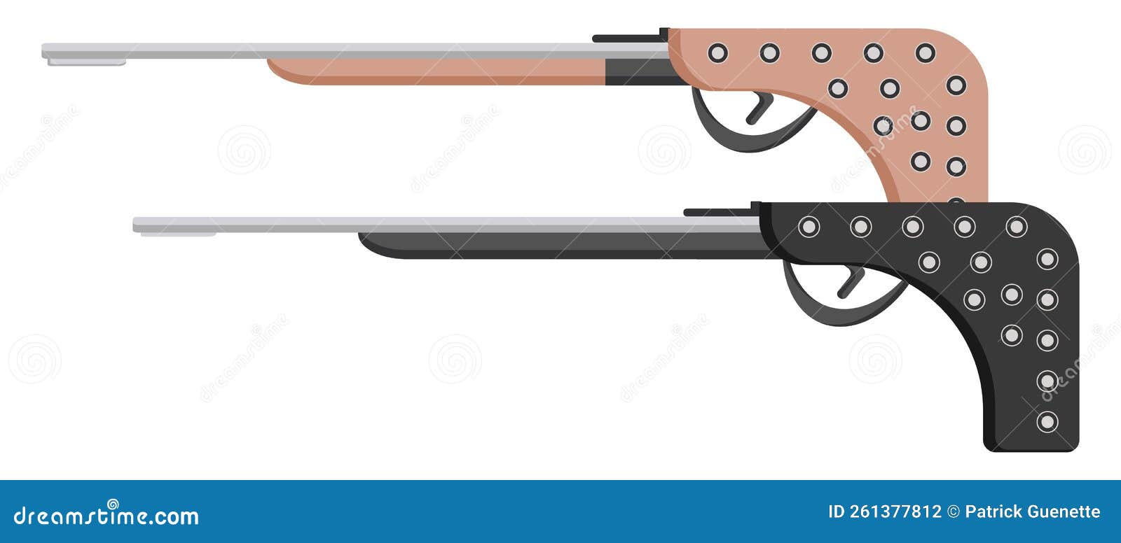 Retro rifle, icon stock vector. Illustration of revolver - 261377812