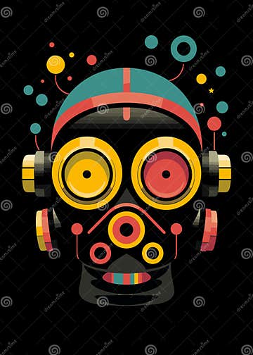 Retro Robot Head - Vector Illustration Stock Vector - Illustration of ...