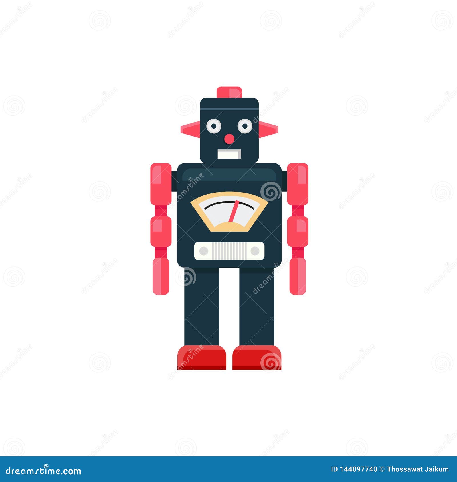 Retro Robot, Robot Isolate Vector, Retro Robot Toy Stock Vector ...