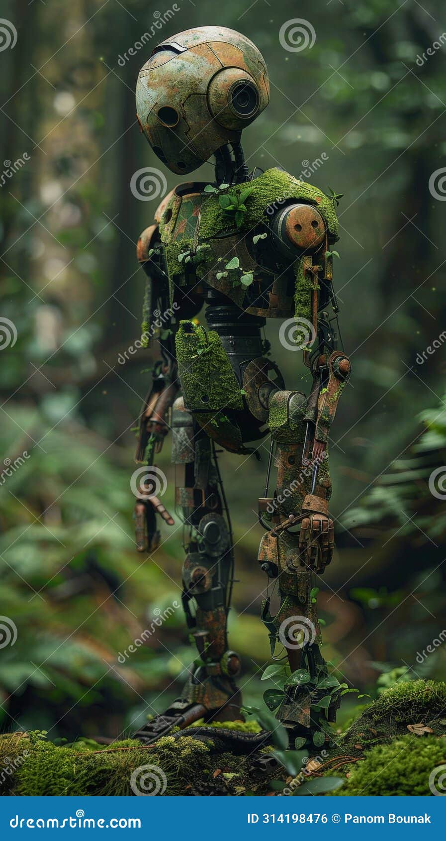 A Retro Robot Mechanic Assembling Robots from Junk in a Post ...