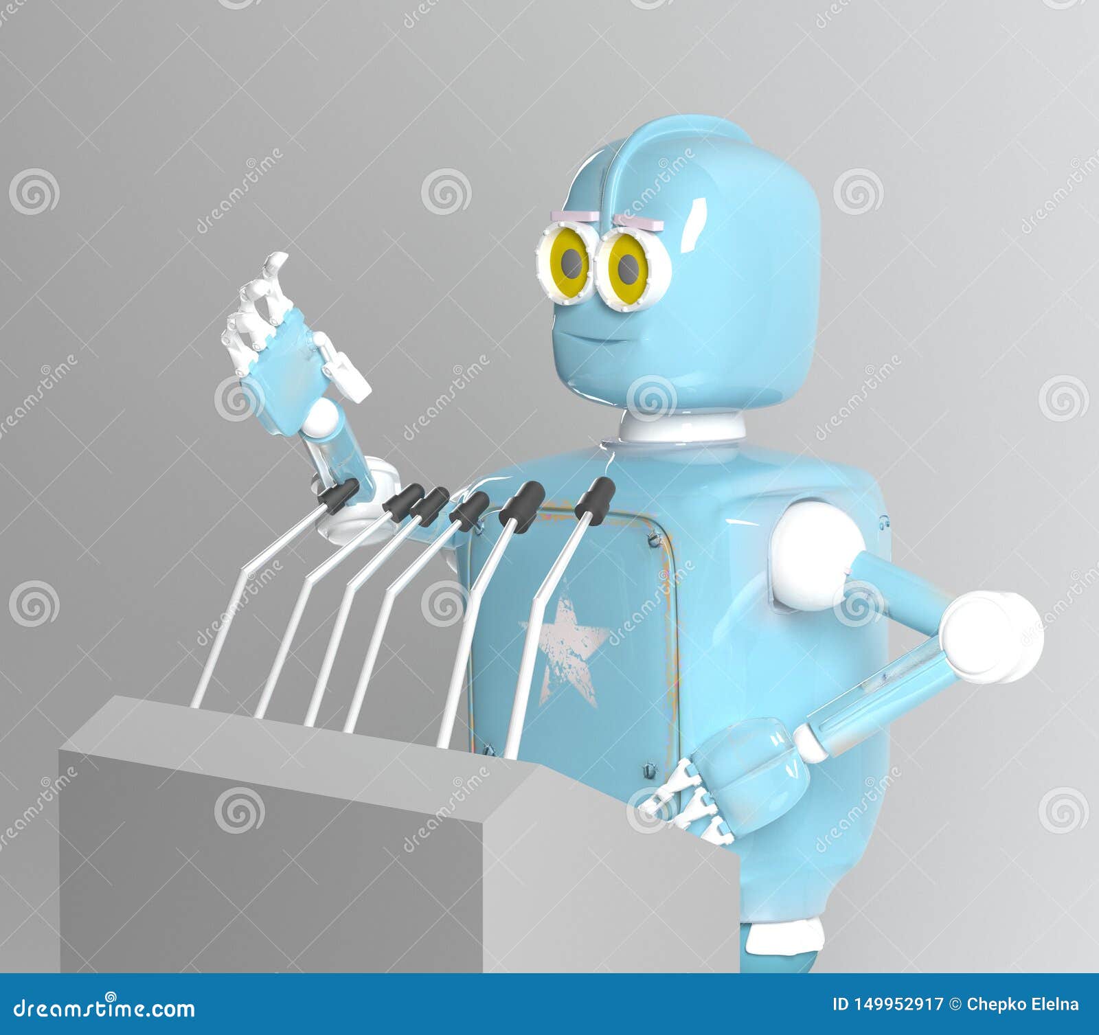 Robot Presenter Royalty-Free Stock Photography | CartoonDealer.com ...