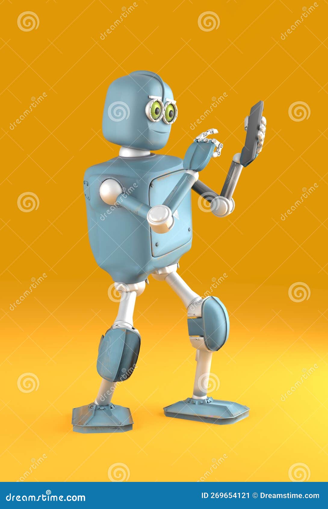 Robot On A Stand In A River Generated By Ai Stock Image | CartoonDealer ...