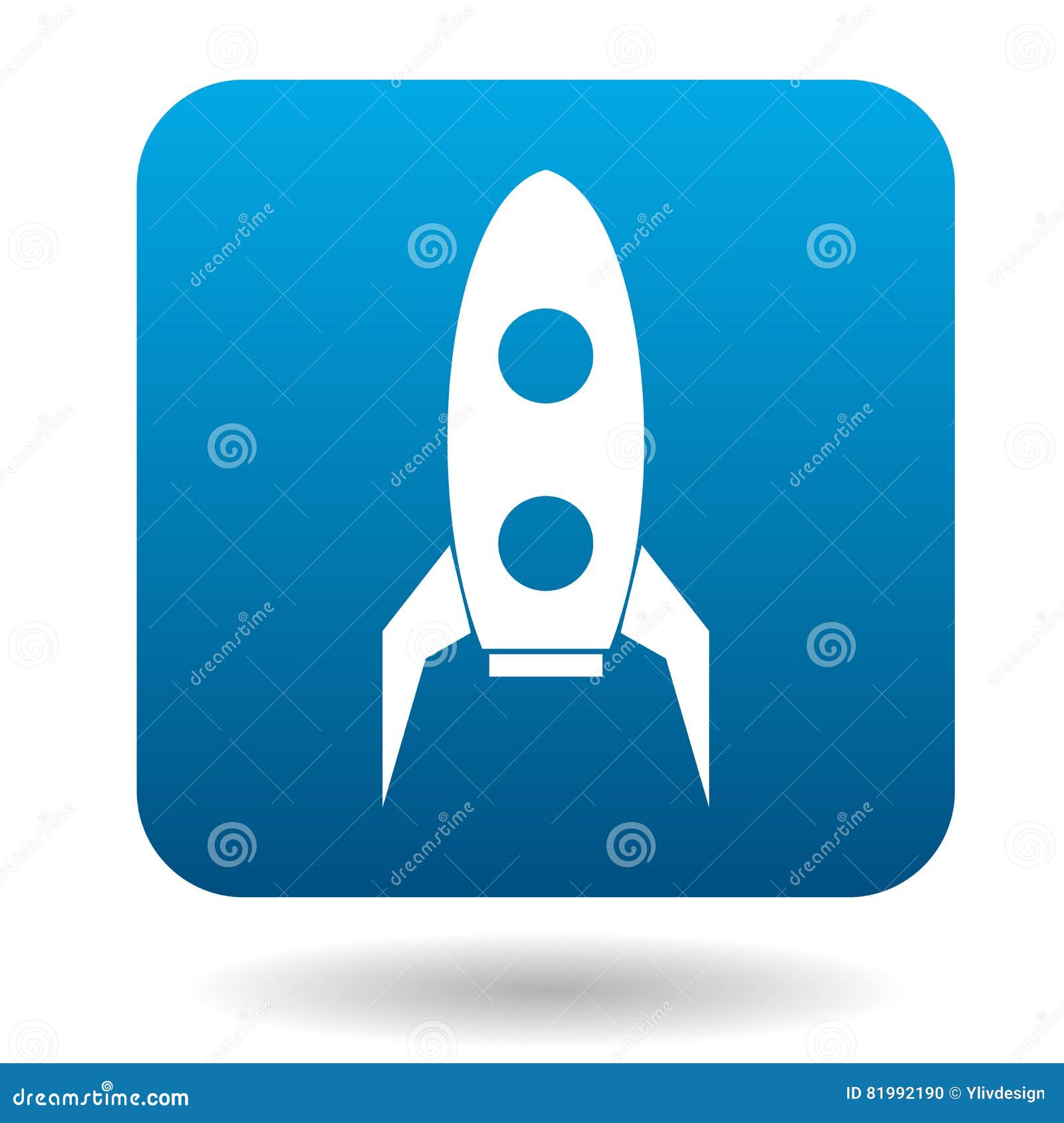Retro Rocket Icon in Flat Style Stock Vector - Illustration of galaxy ...
