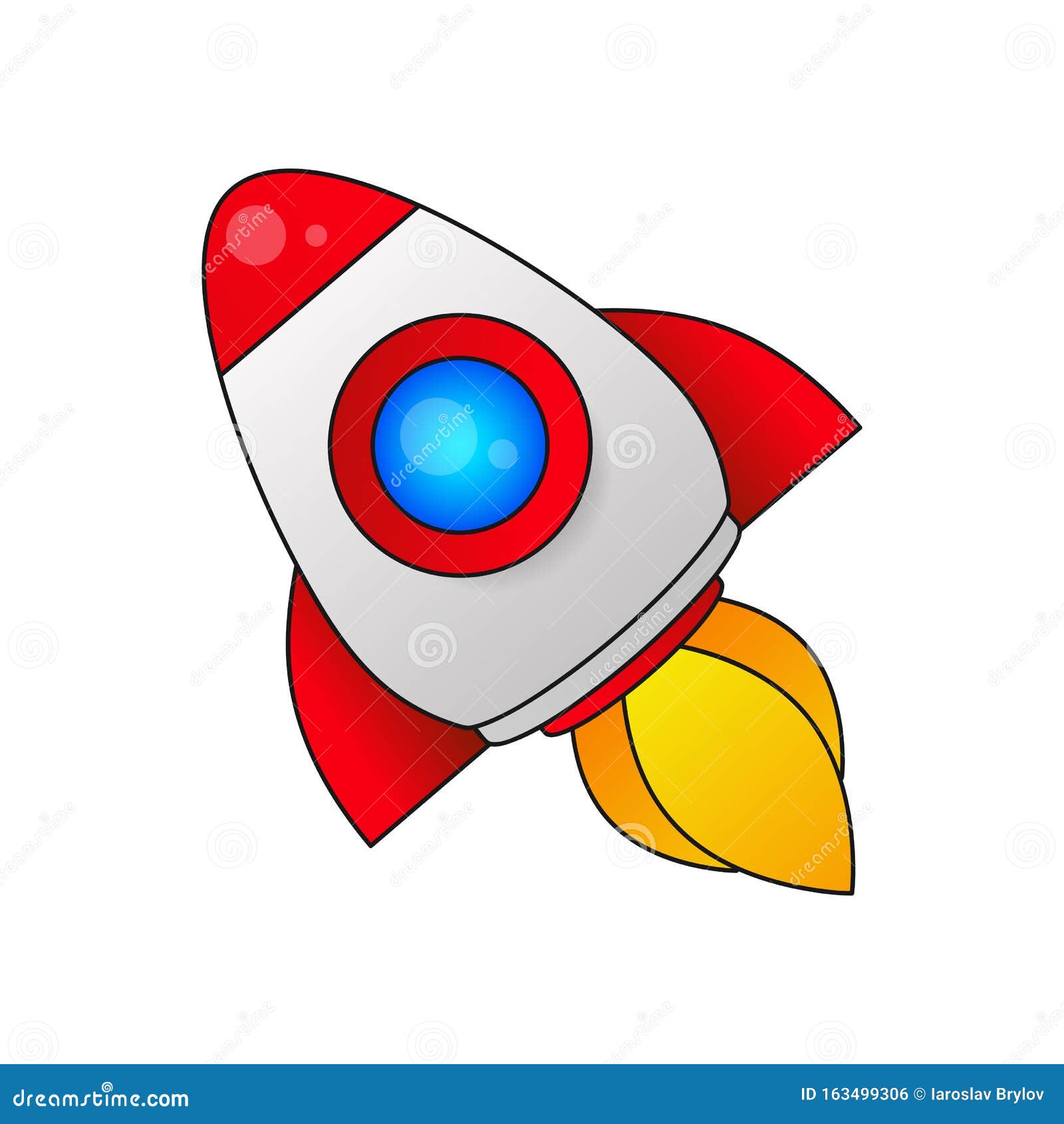 Retro Rocket Icon for Your Desktop and Design Vector Stock Vector ...