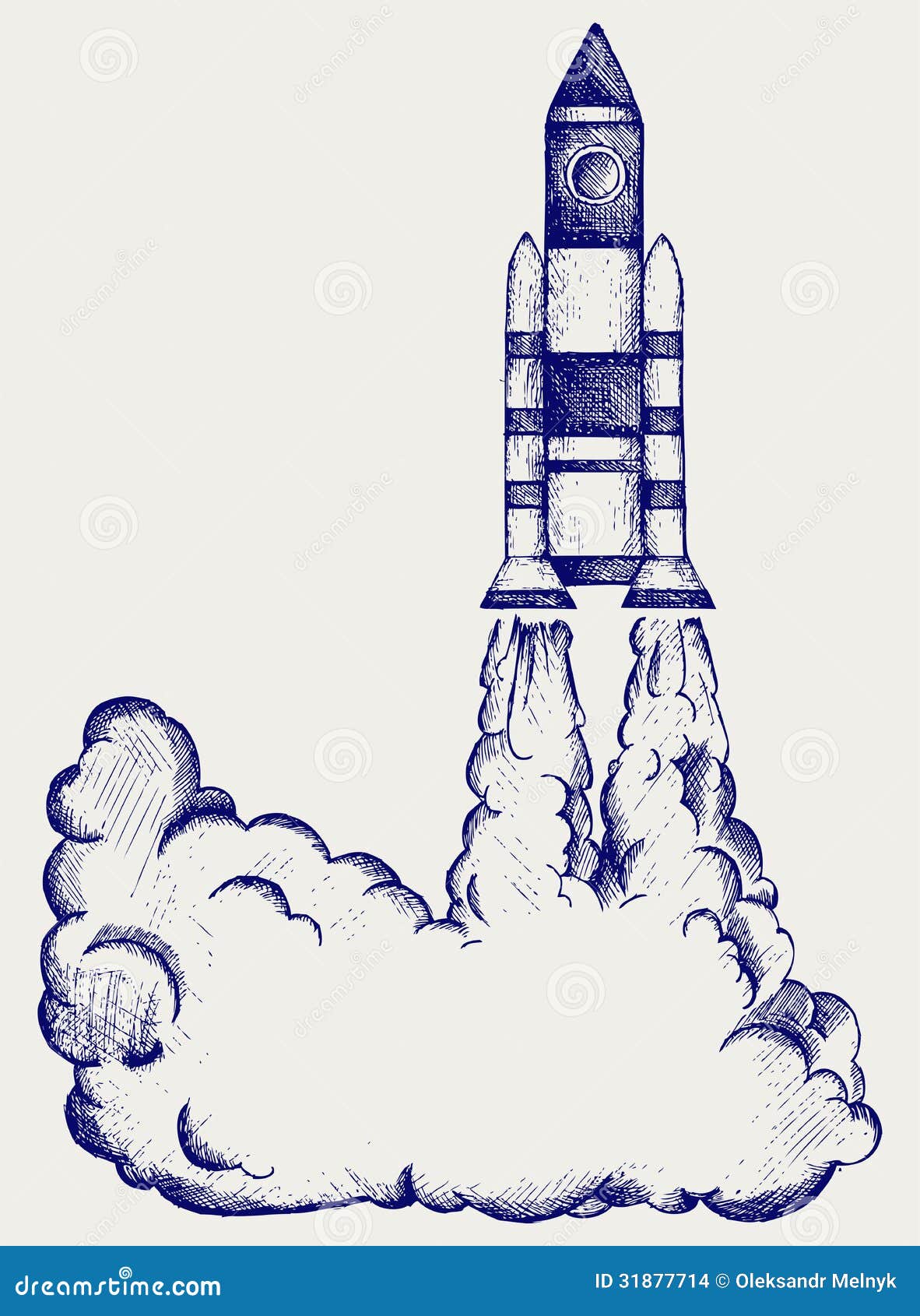 Retro Rocket Ship Illustration Cartoon Vector | CartoonDealer.com #10078089