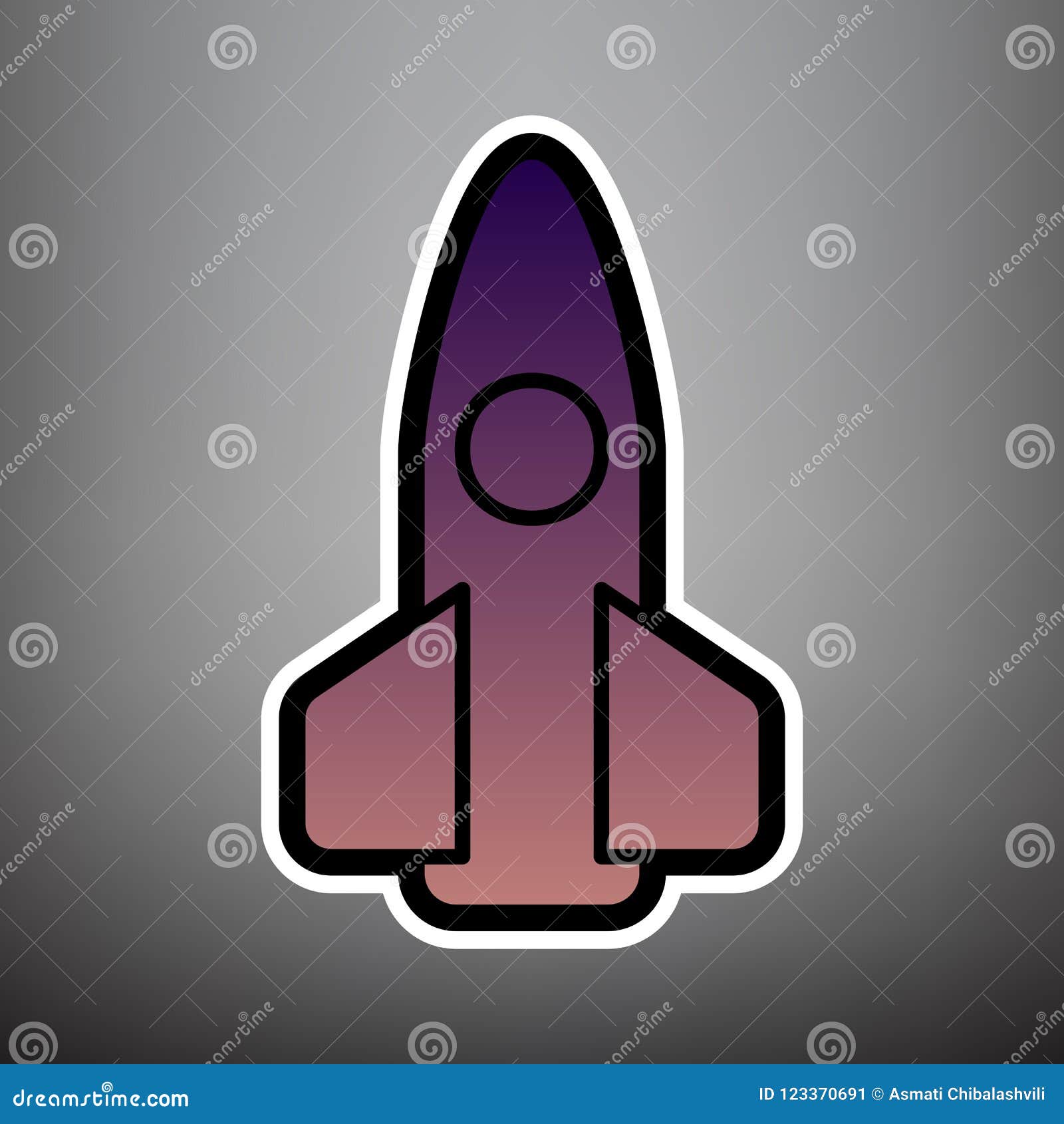 Retro Rocket Sign Illustration. Vector Stock Vector - Illustration of ...