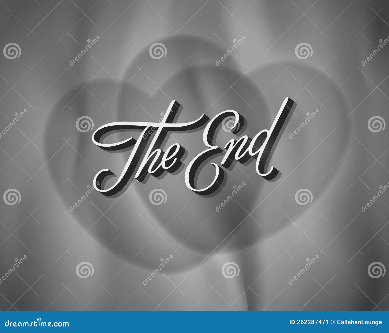 Retro Romantic Movie Ending Screen - the End. Stock Vector ...
