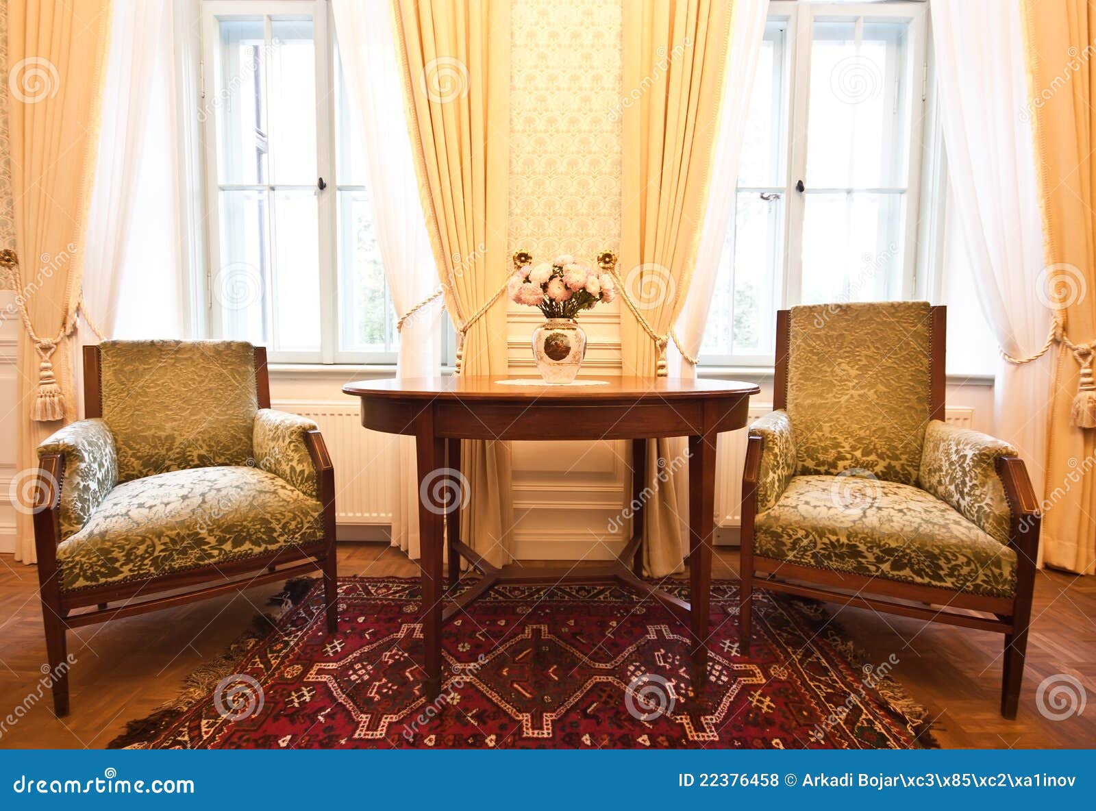 Retro room interior stock photo. Image of stylish, decor - 22376458