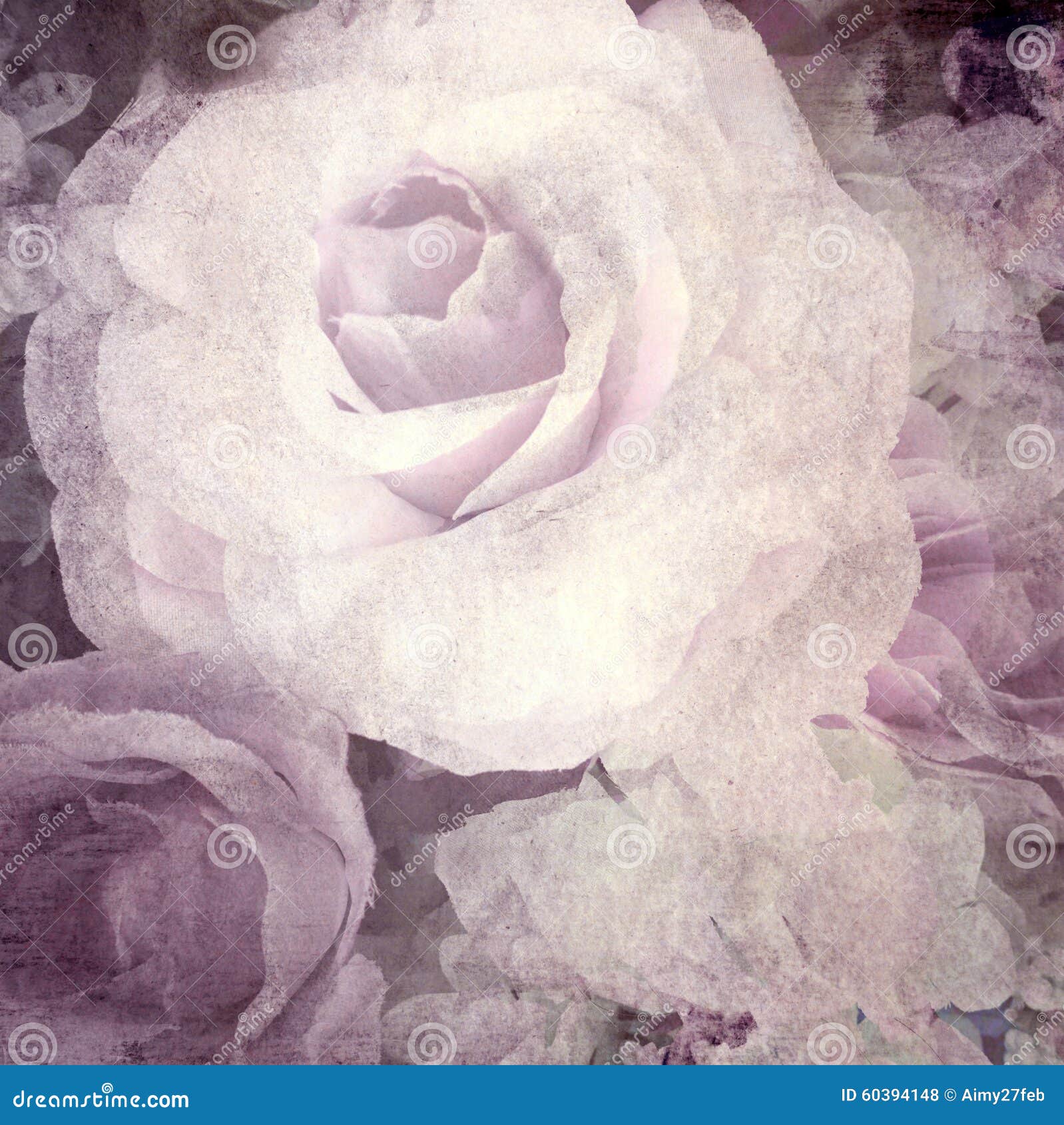 Retro Rose On Paper Texture Background Stock Photography ...