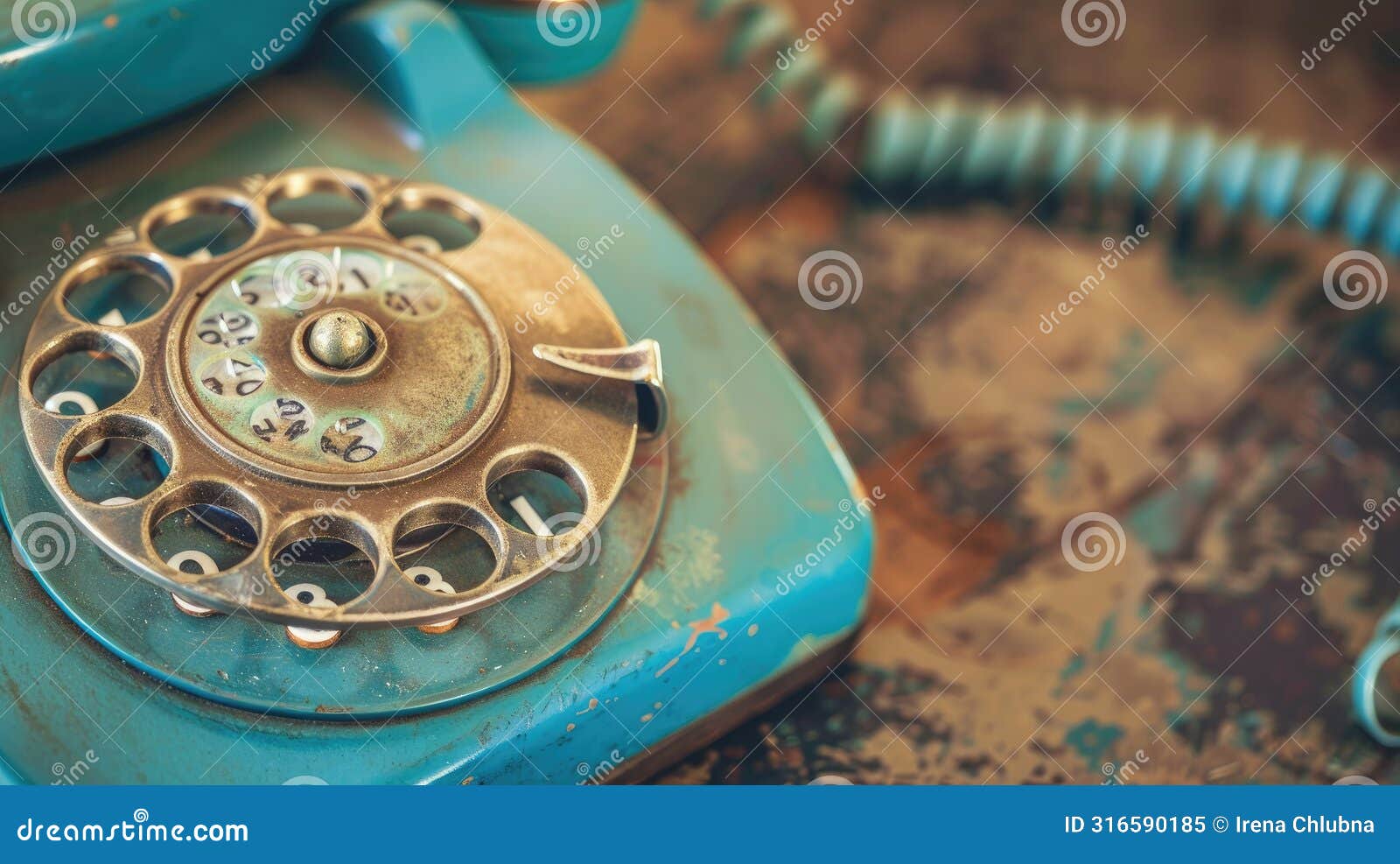 Retro Rotary Dial Telephone Stock Illustration - Illustration of dial ...