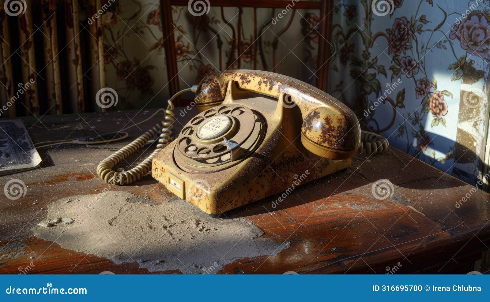 Retro Rotary Dial Telephone Stock Illustration - Illustration of ...