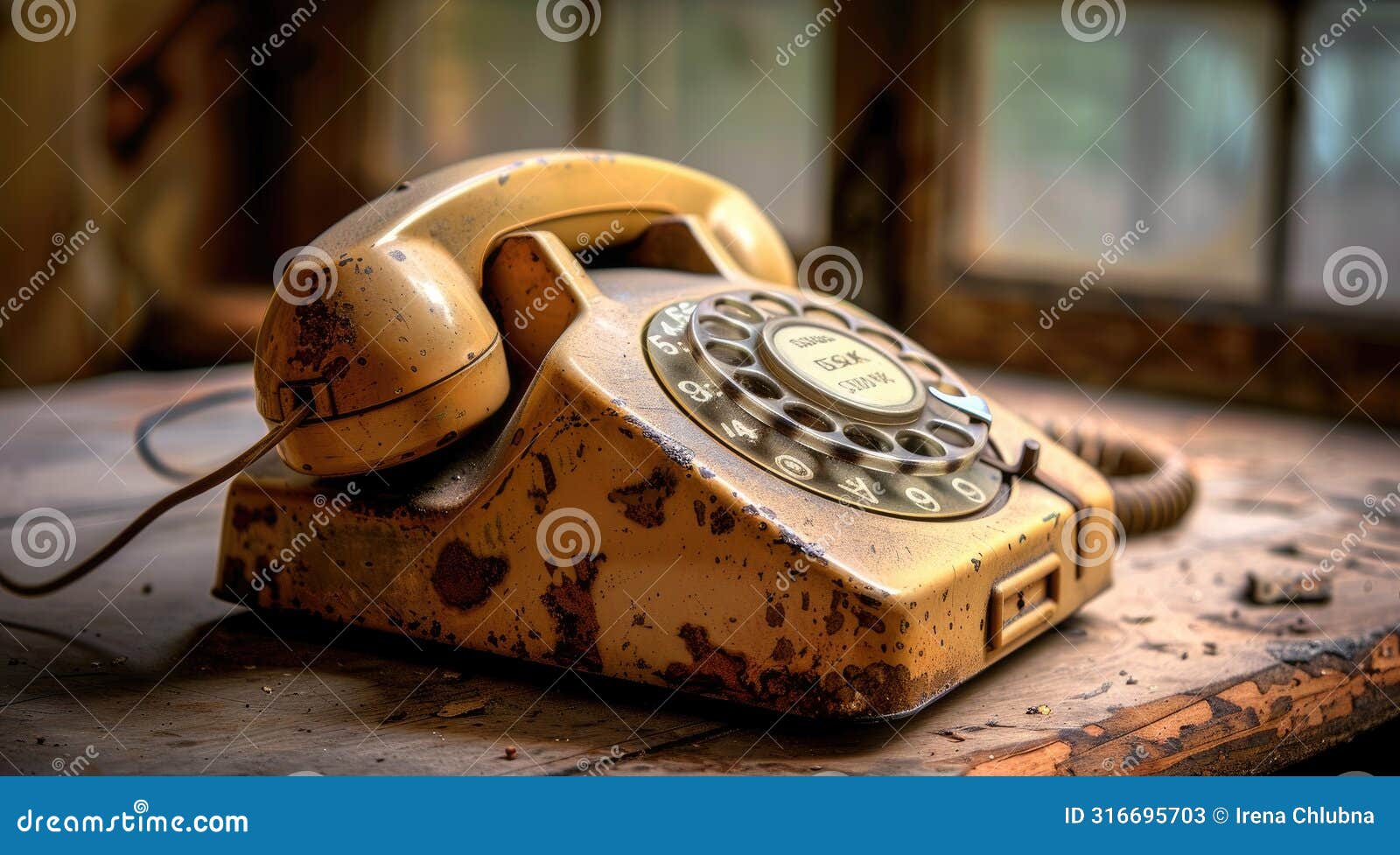Retro Rotary Dial Telephone Stock Illustration - Illustration of ...