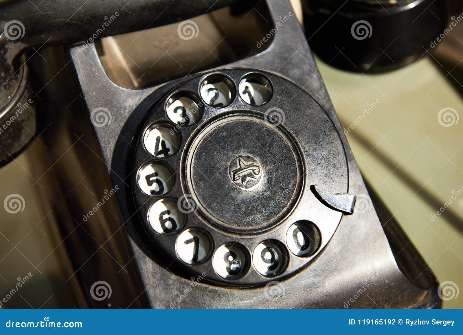 Retro Rotary Dial Telephone Stock Photo - Image of phone, office: 119165192