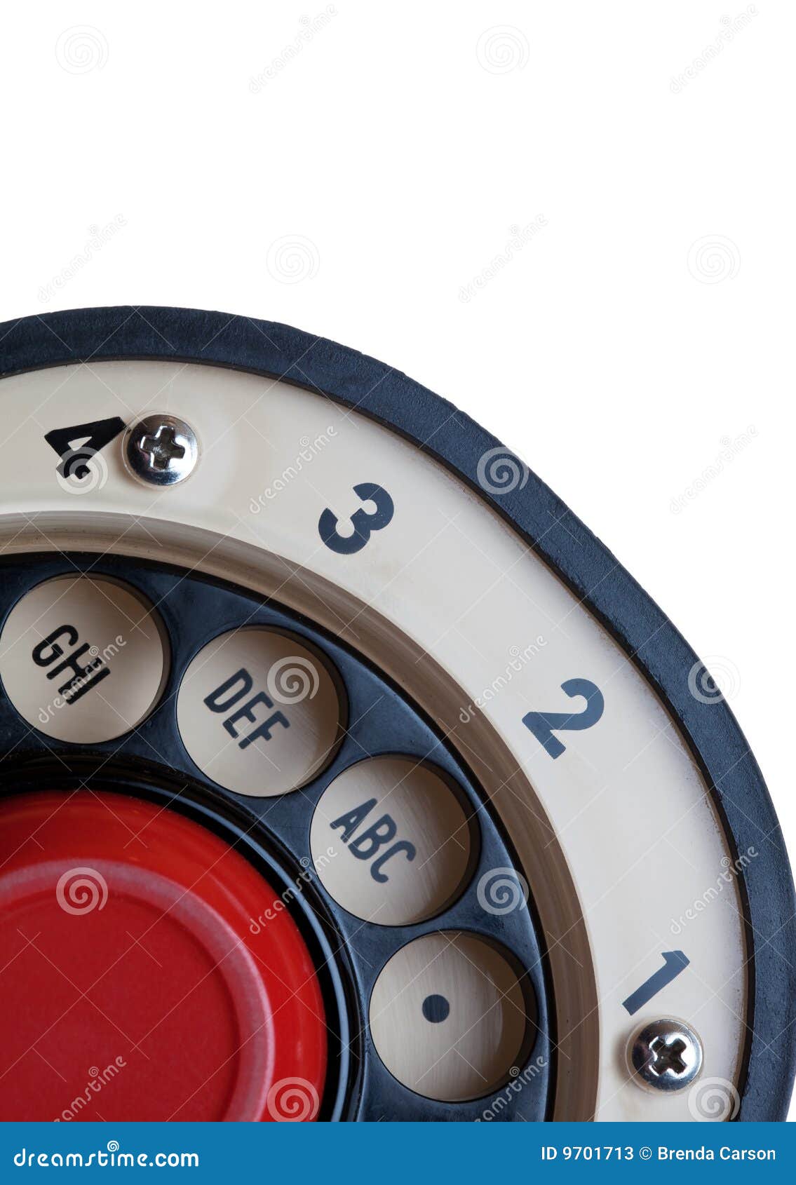Retro Rotary Telephone Of Gray Plastic With Rotary Dial On A Dar ...