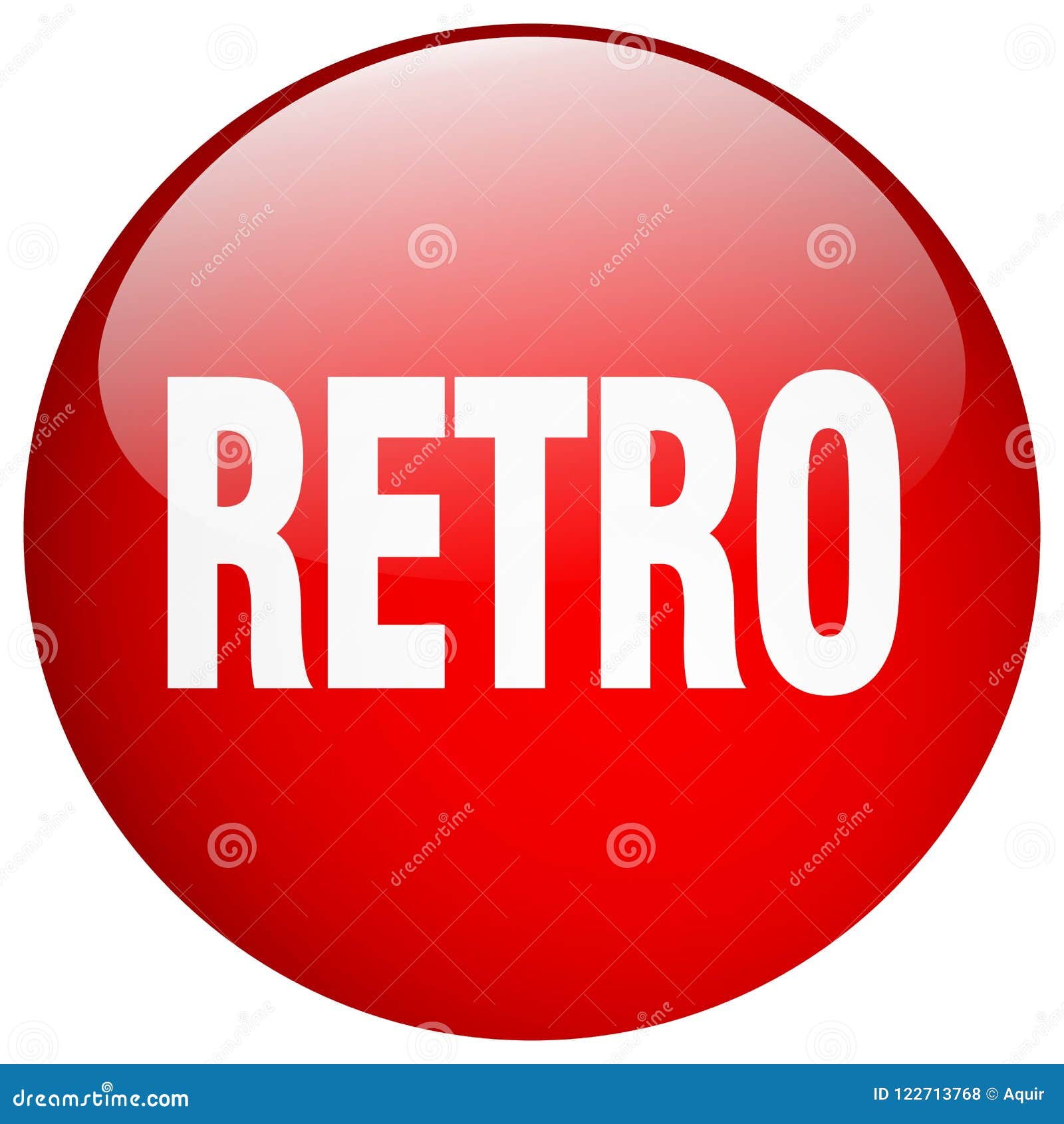 Retro button stock vector. Illustration of graphic, shadow - 122713768