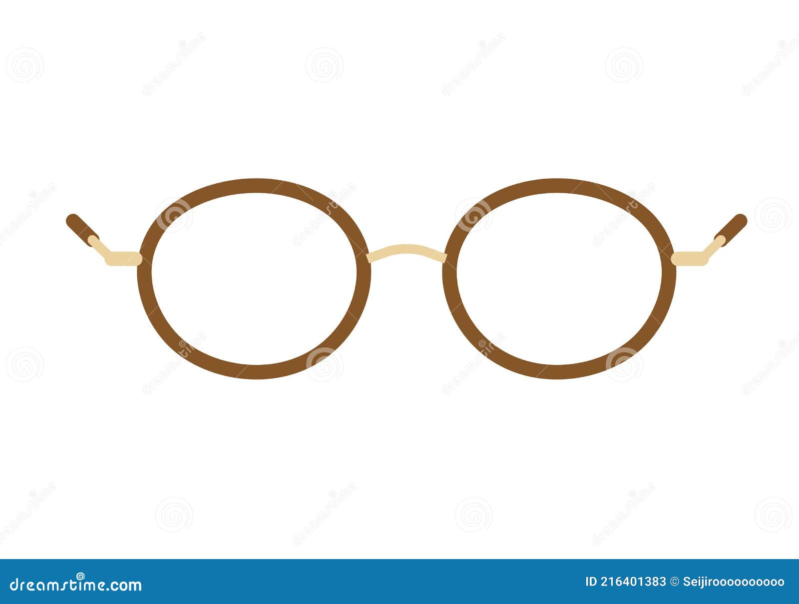 Retro round glasses stock vector. Illustration of presbyopia - 216401383