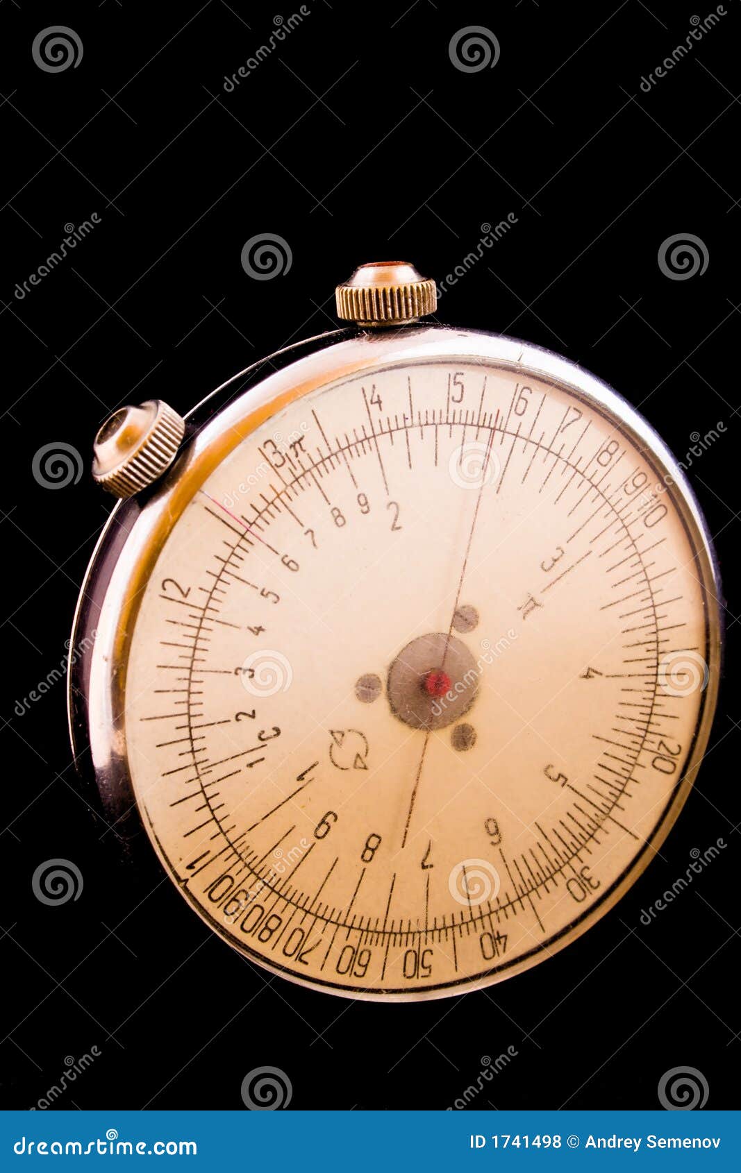 Old Slide Rule, Mechanical Calculator Is Isolated On White Background ...