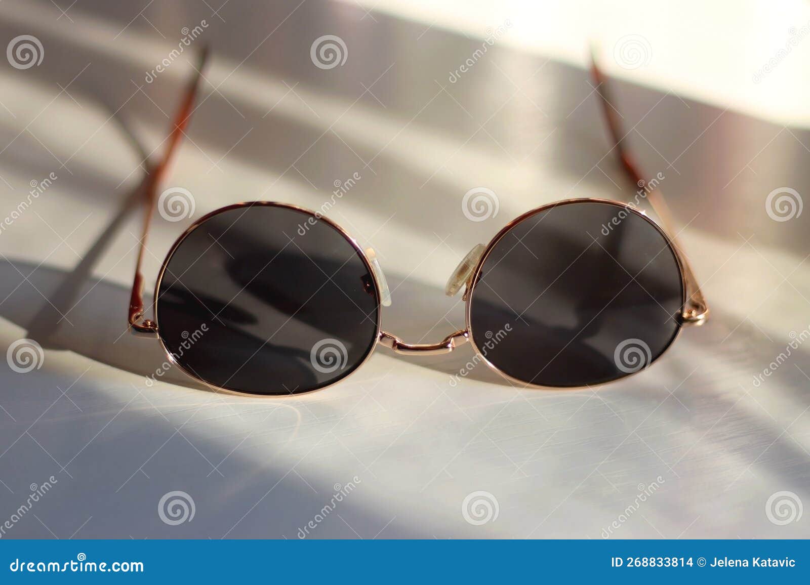 Retro Sunglasses stock photo. Image of round, sunlight - 268833814