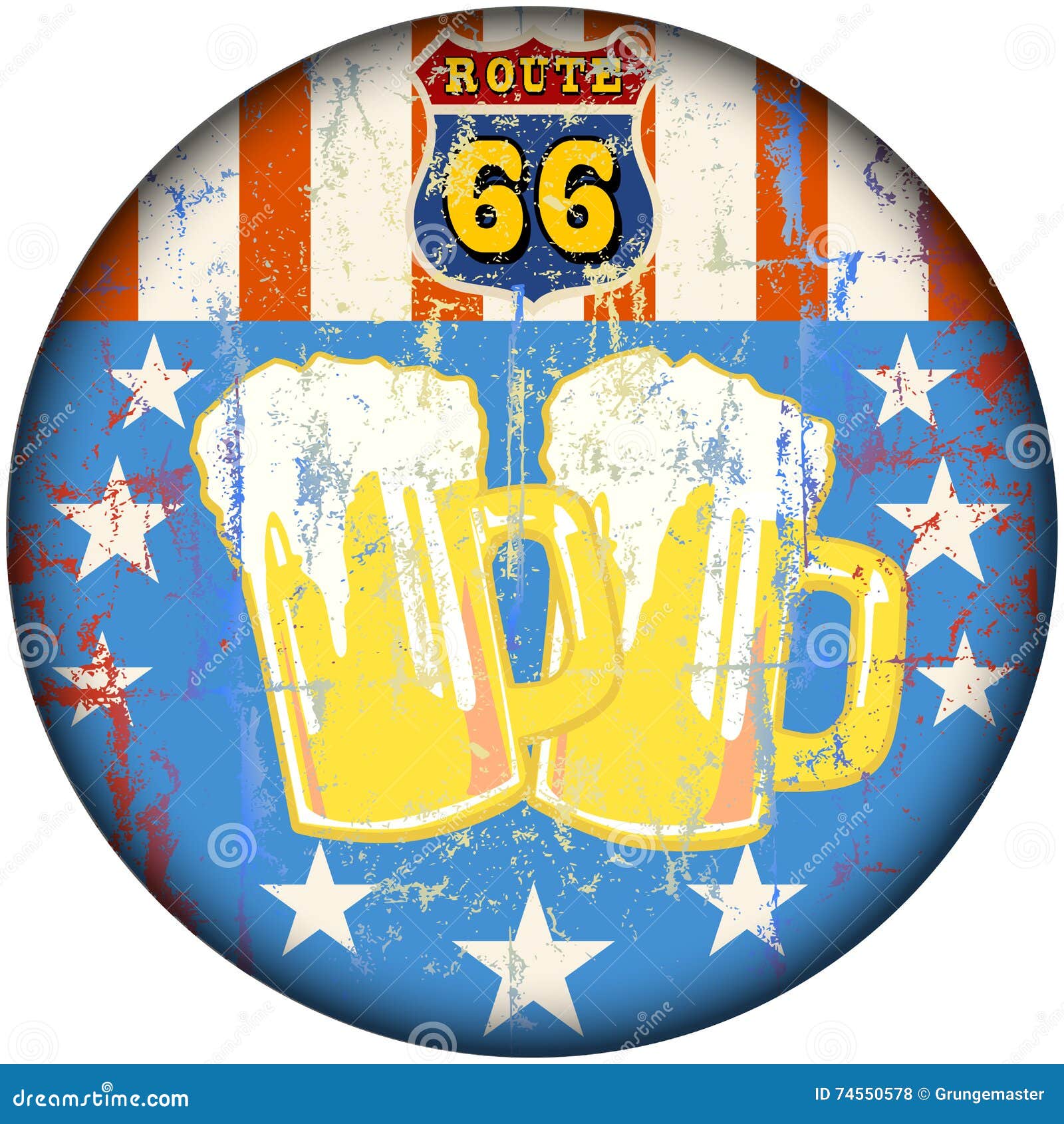Retro Route Sixty Six Beer Bar Sign, Stock Vector - Illustration of ... Retro Route Sixty Six Beer Bar Sign, Stock Vector - Illustration of ...