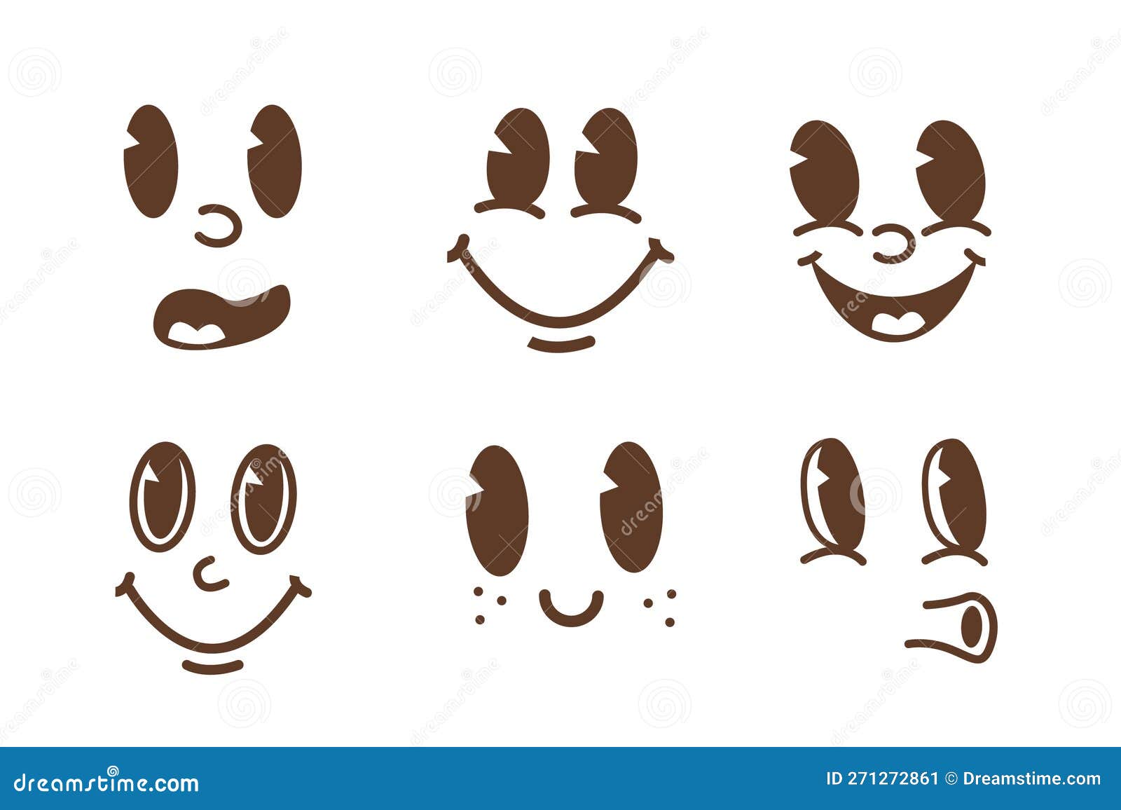 Retro 30s Cartoon Mascot Characters Funny Faces. 50s 60s Old Animation ... Retro 30s Cartoon Mascot Characters Funny Faces. 50s 60s Old Animation ...
