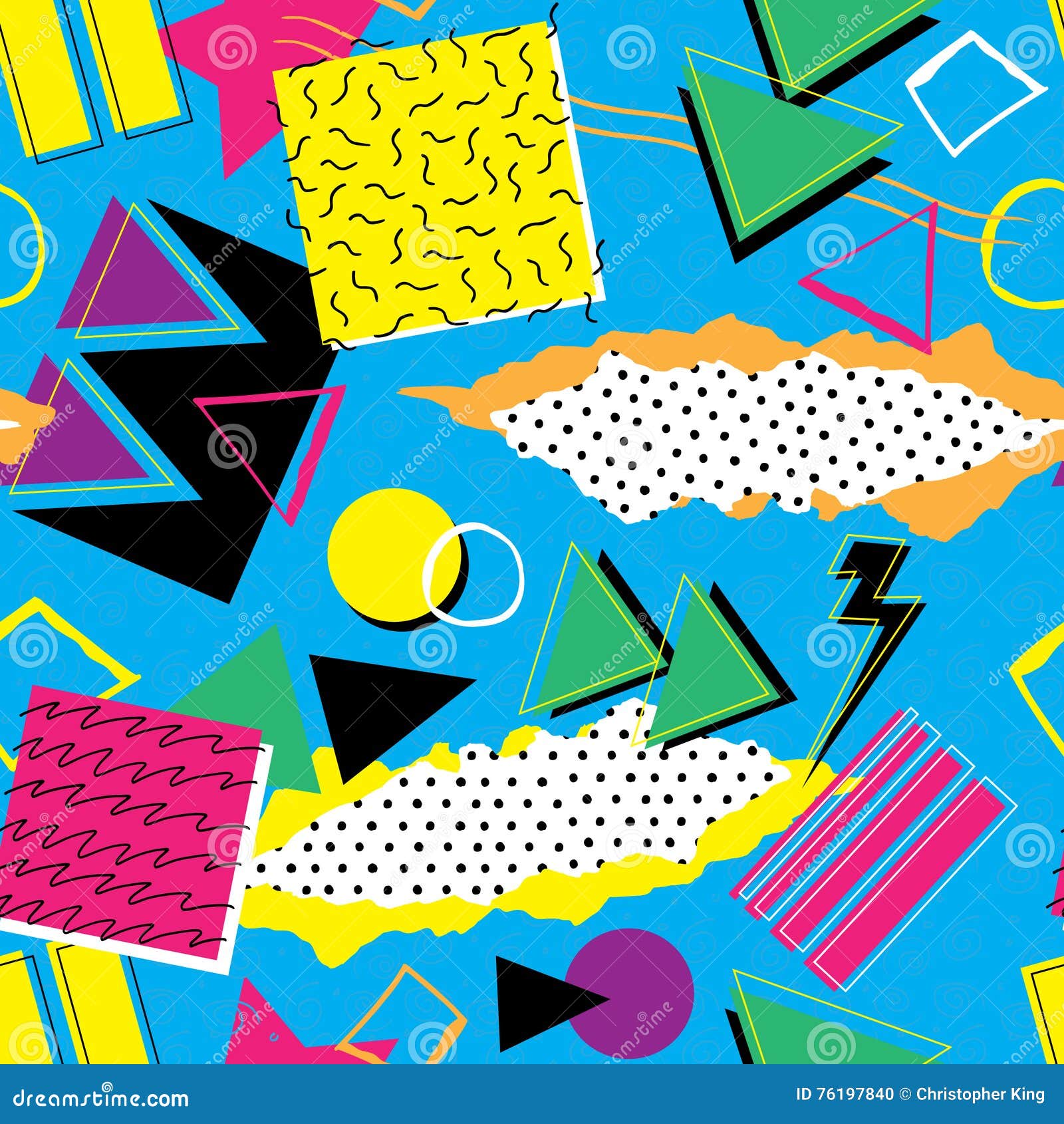 Retro 1980s Pattern stock vector. Illustration of photoshop - 76197840