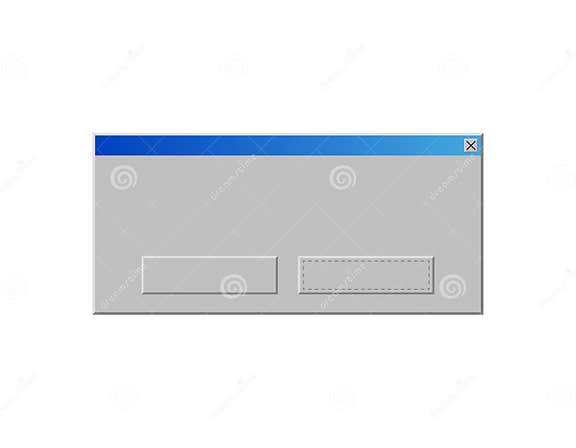 Retro 00s PC System Message Template. Copy Space Blank Element for Text. Empty Program ...