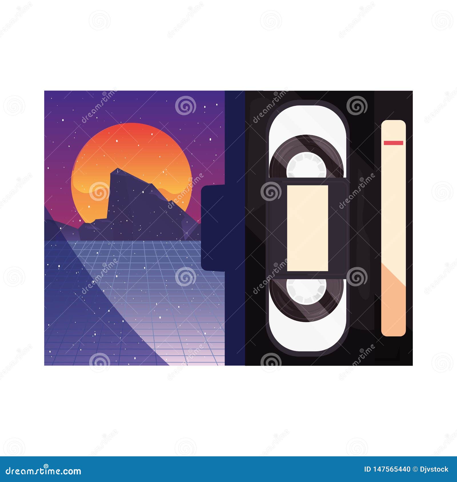 Retro 80s style stock illustration. Illustration of play - 147565440