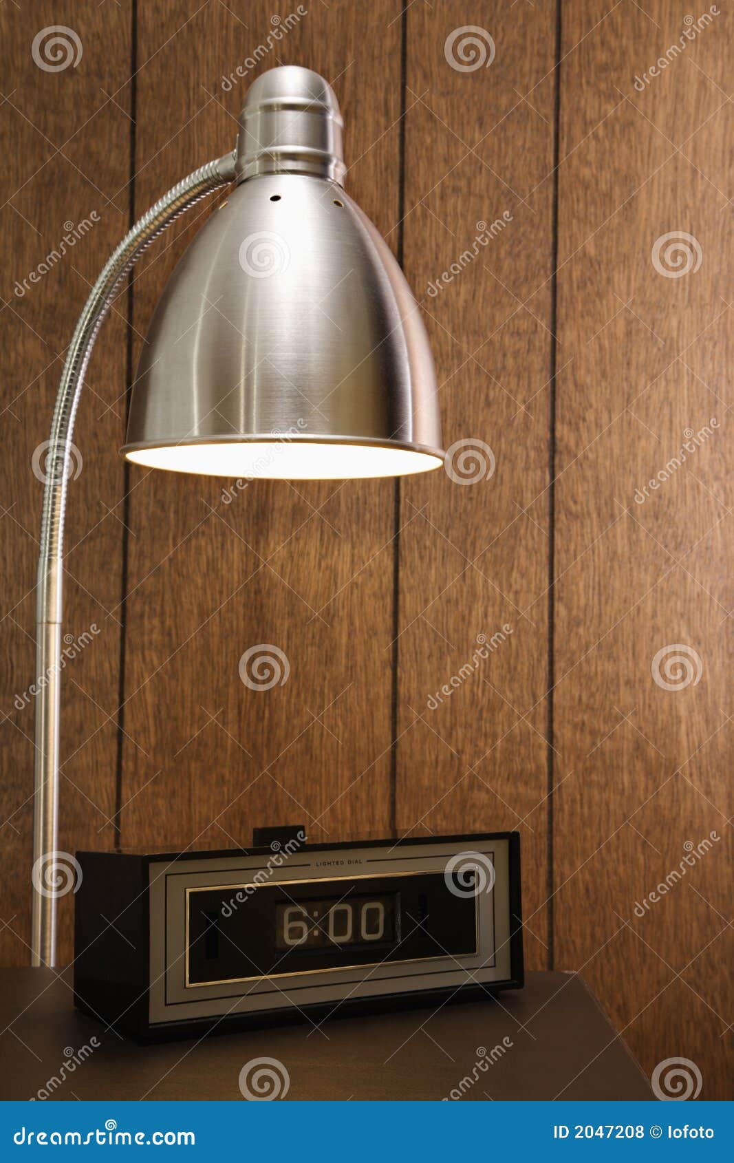 Retro scene of desk lamp stock photo. Image of paneling - 2047208
