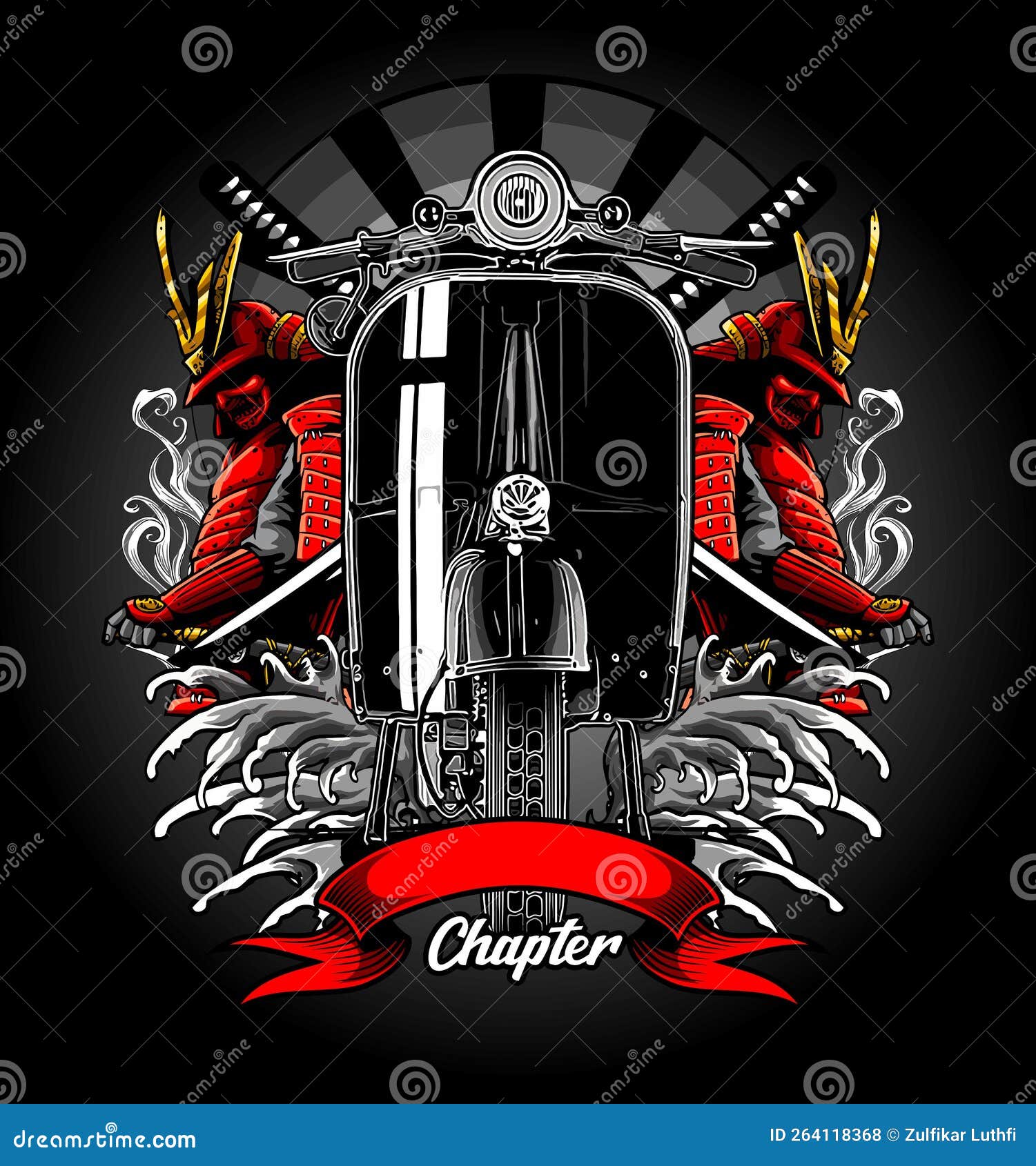 Samurai Background Parchment Katana Fighting Stance Ink Silhouette ...