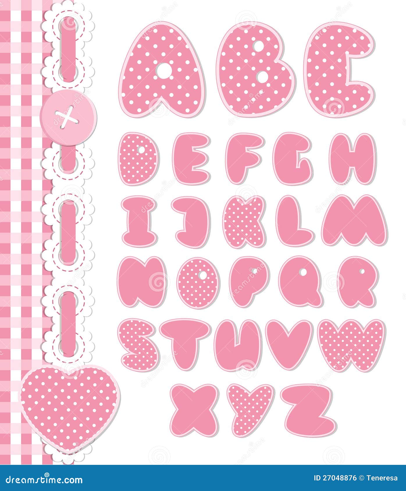 Retro Scrapbook Font Pink Color Royalty Free Stock Image - Image: 27048876