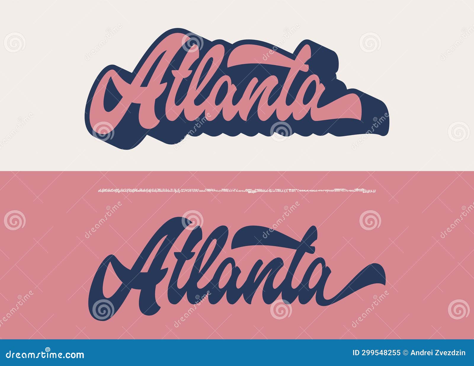 Retro Script Font stock vector. Illustration of typography - 299548255