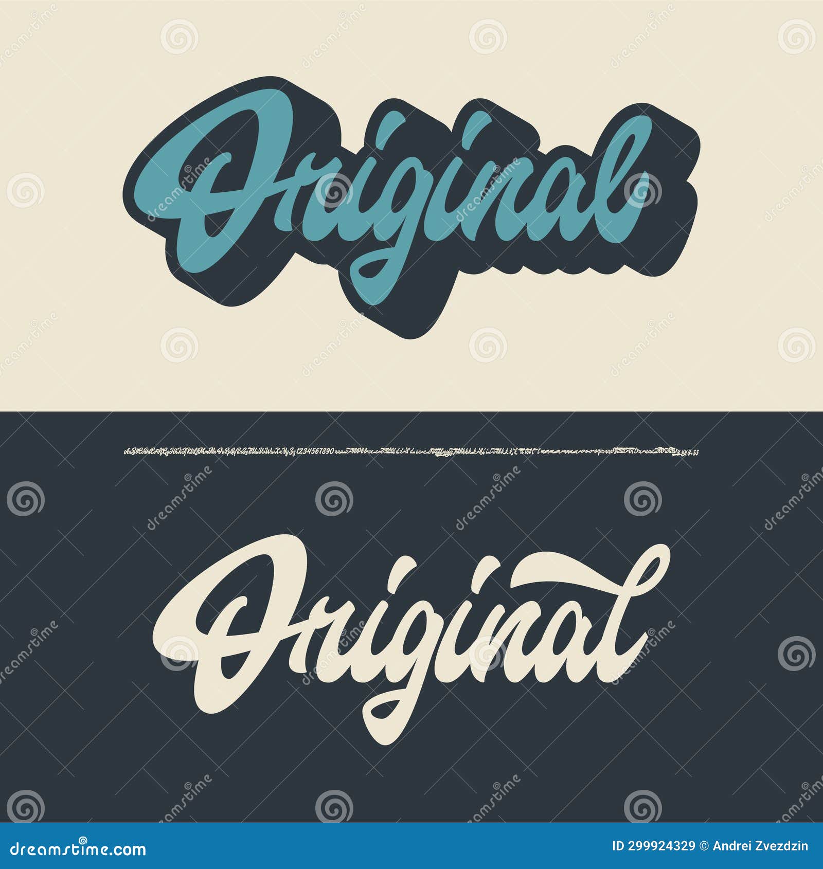 Retro Script Font stock illustration. Illustration of typography ...