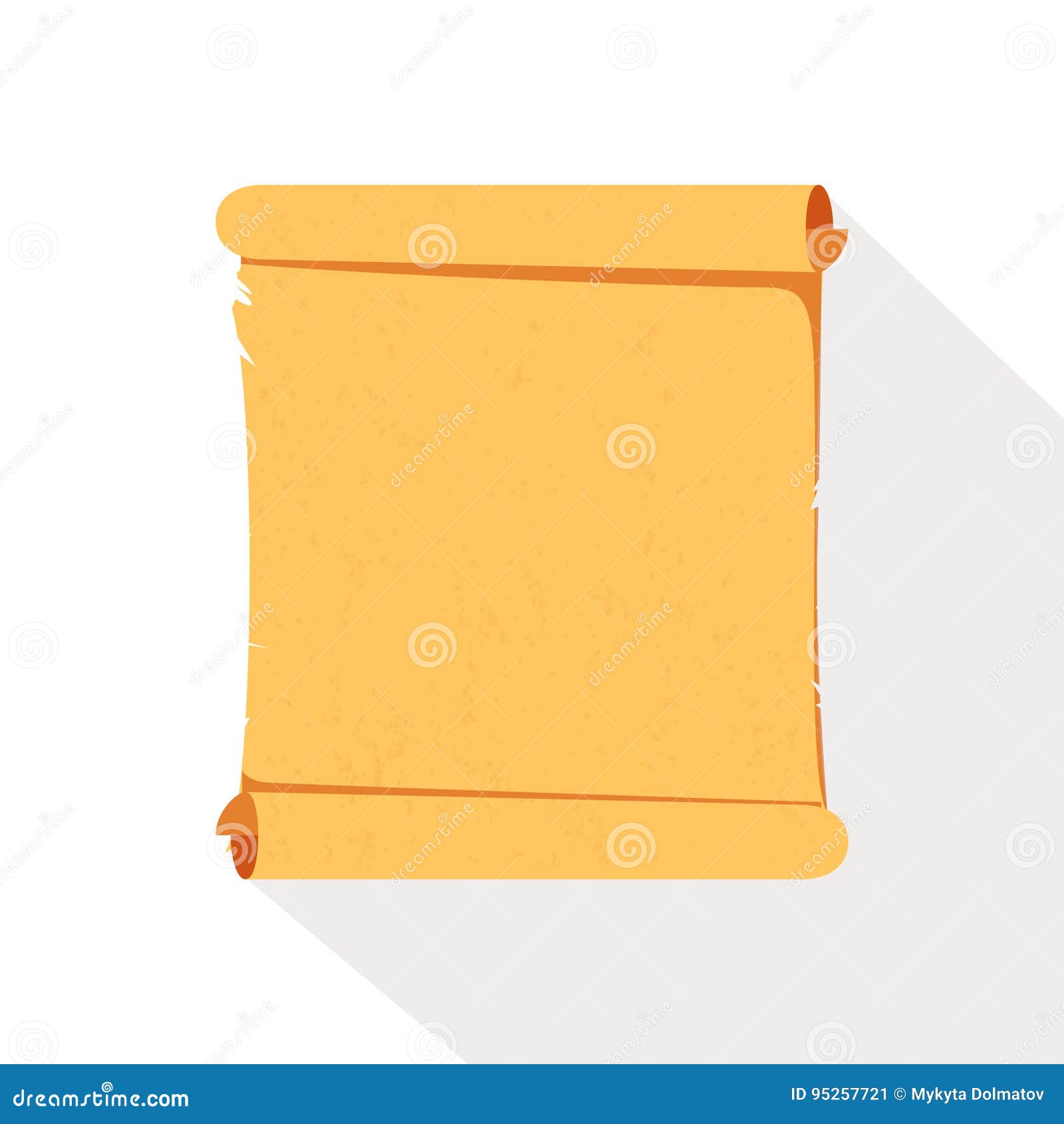 Set Of Old Paper Pergament Hand Drawn Vector Illustration. Paper Scroll ...