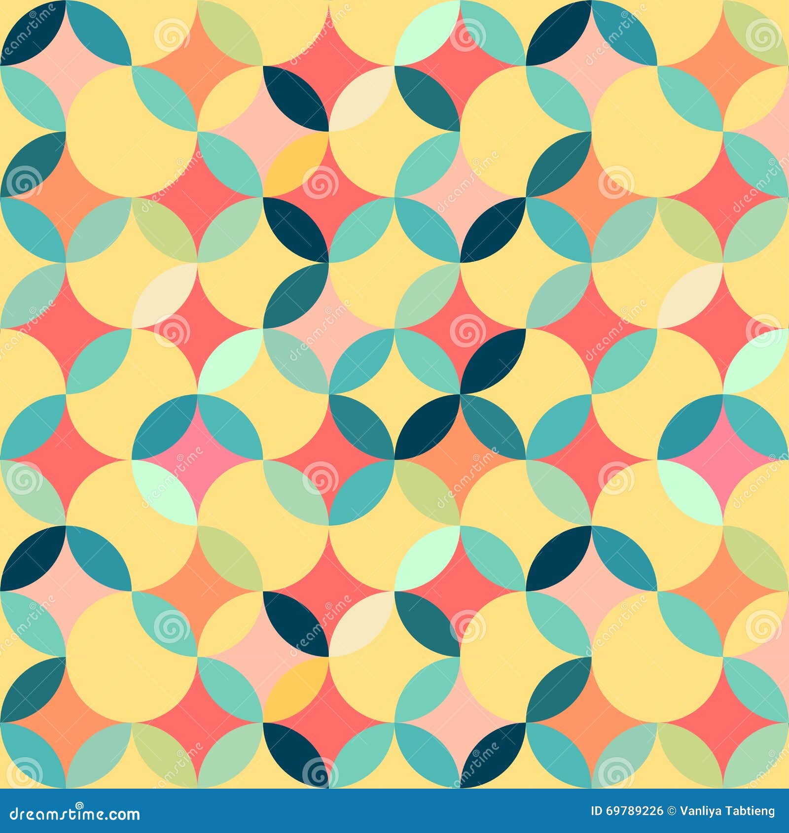 Retro Seamless Geometric Pattern Stock Vector - Illustration of ...