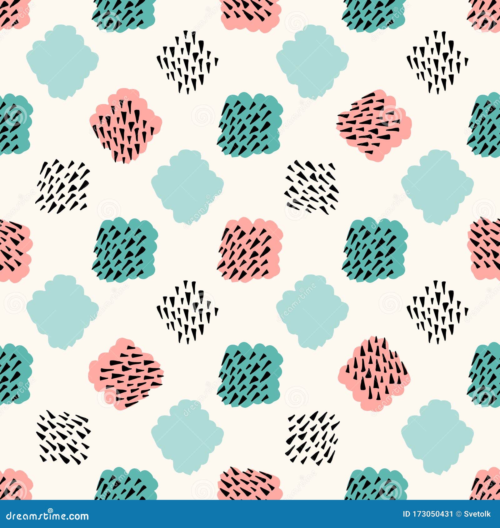 Retro Seamless Geometric Pattern. Scandinavian Style Background with ...