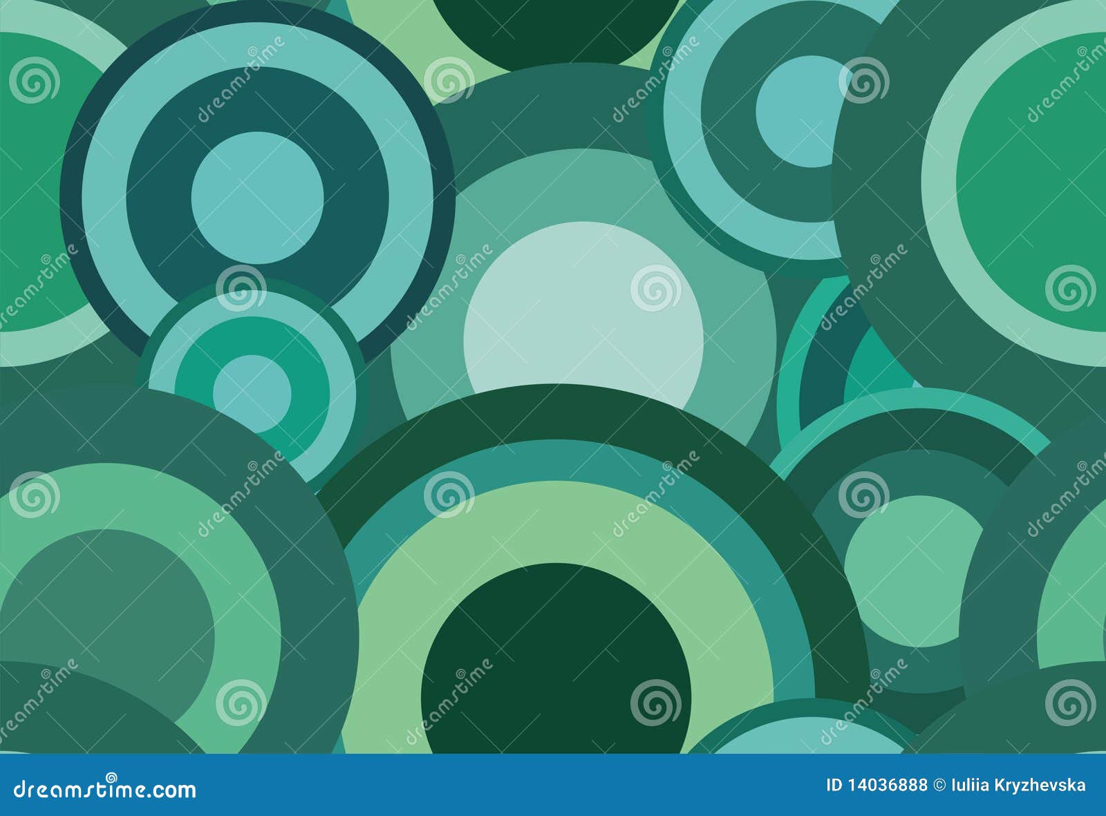 Retro Seamless Green Vector Texture with Circles Stock Vector ...