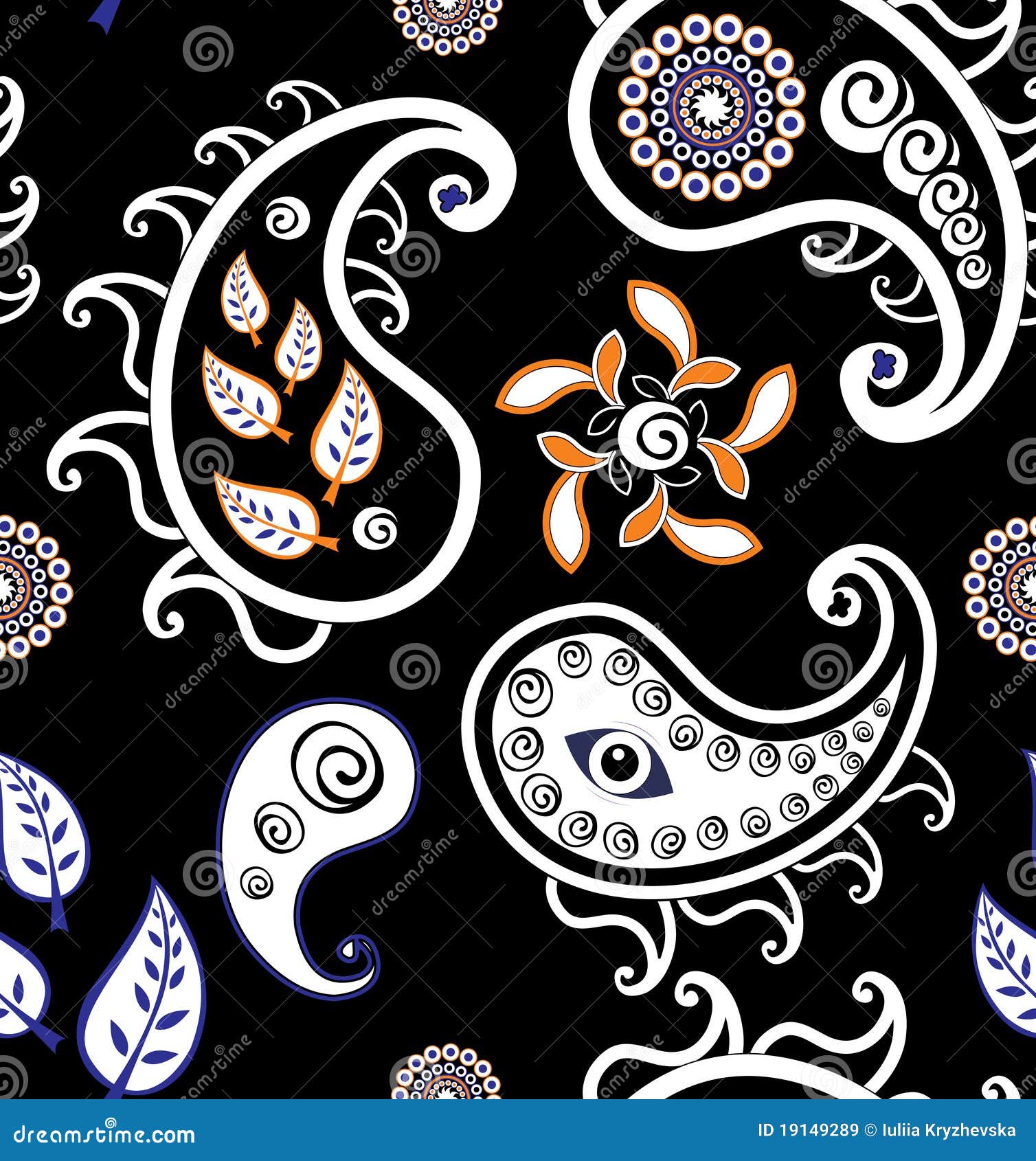 Retro Seamless Paisley (turkish Cucumber)pattern Stock Vector ...