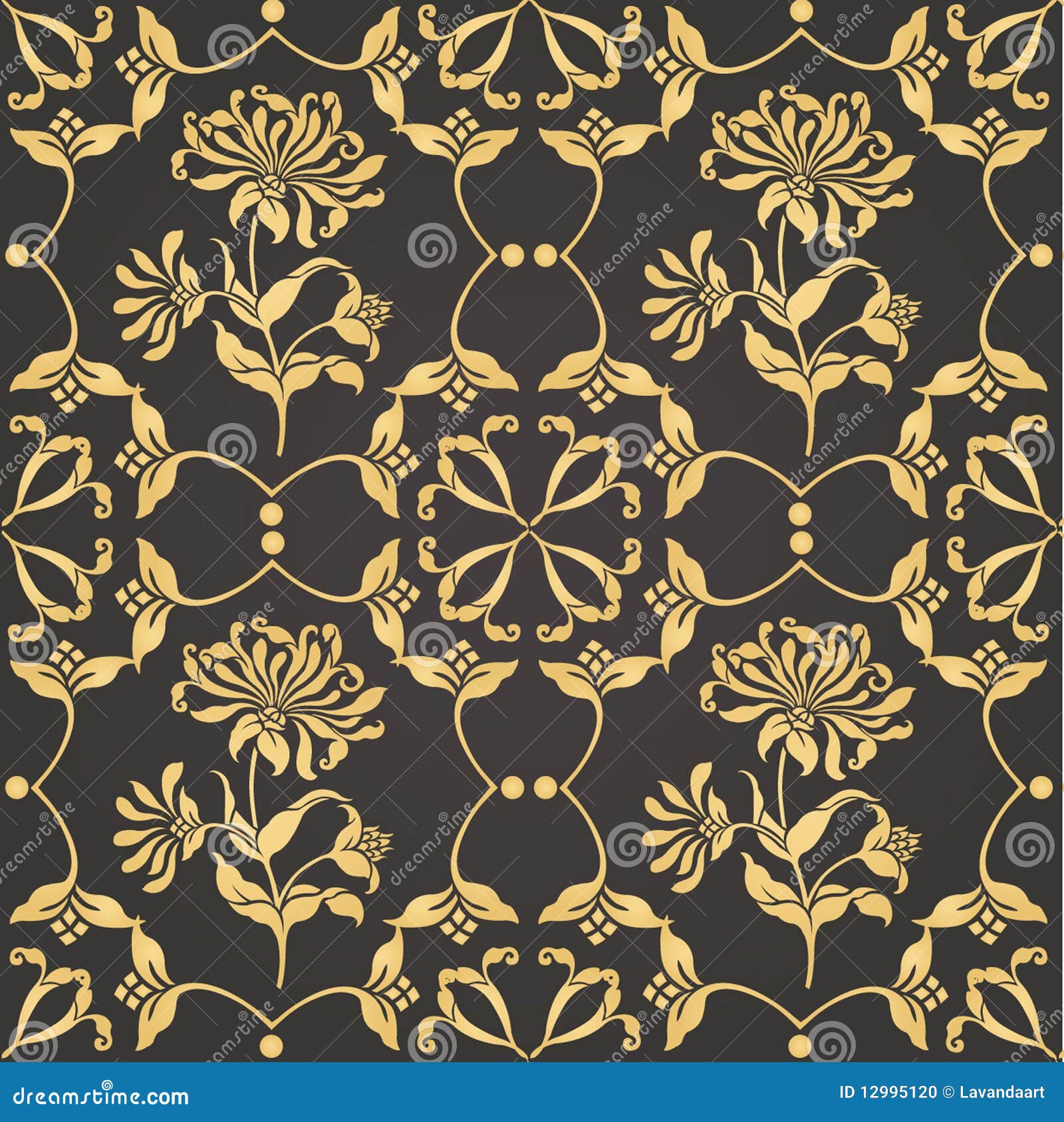 Retro seamless pattern stock vector. Illustration of textile - 12995120