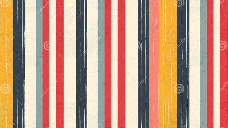 A Retro Seamless Pattern with Horizontal Lines and Color Stripes Stock ...