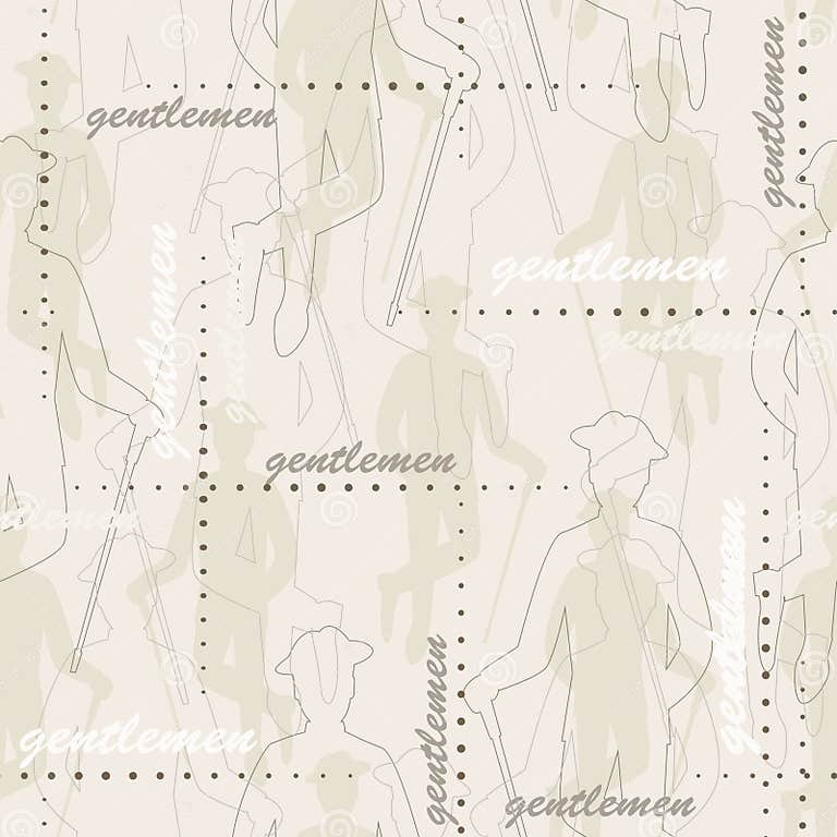 Retro Seamless Pattern for Man Stock Vector - Illustration of paper ...