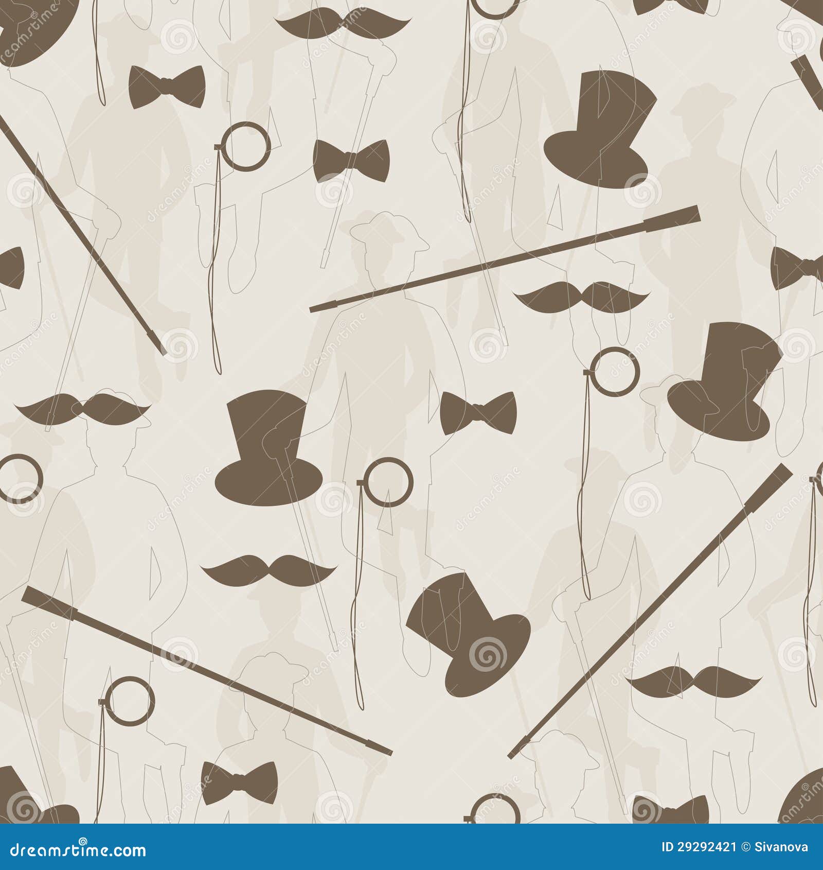 Retro Seamless Pattern for Man Stock Vector - Illustration of father ...