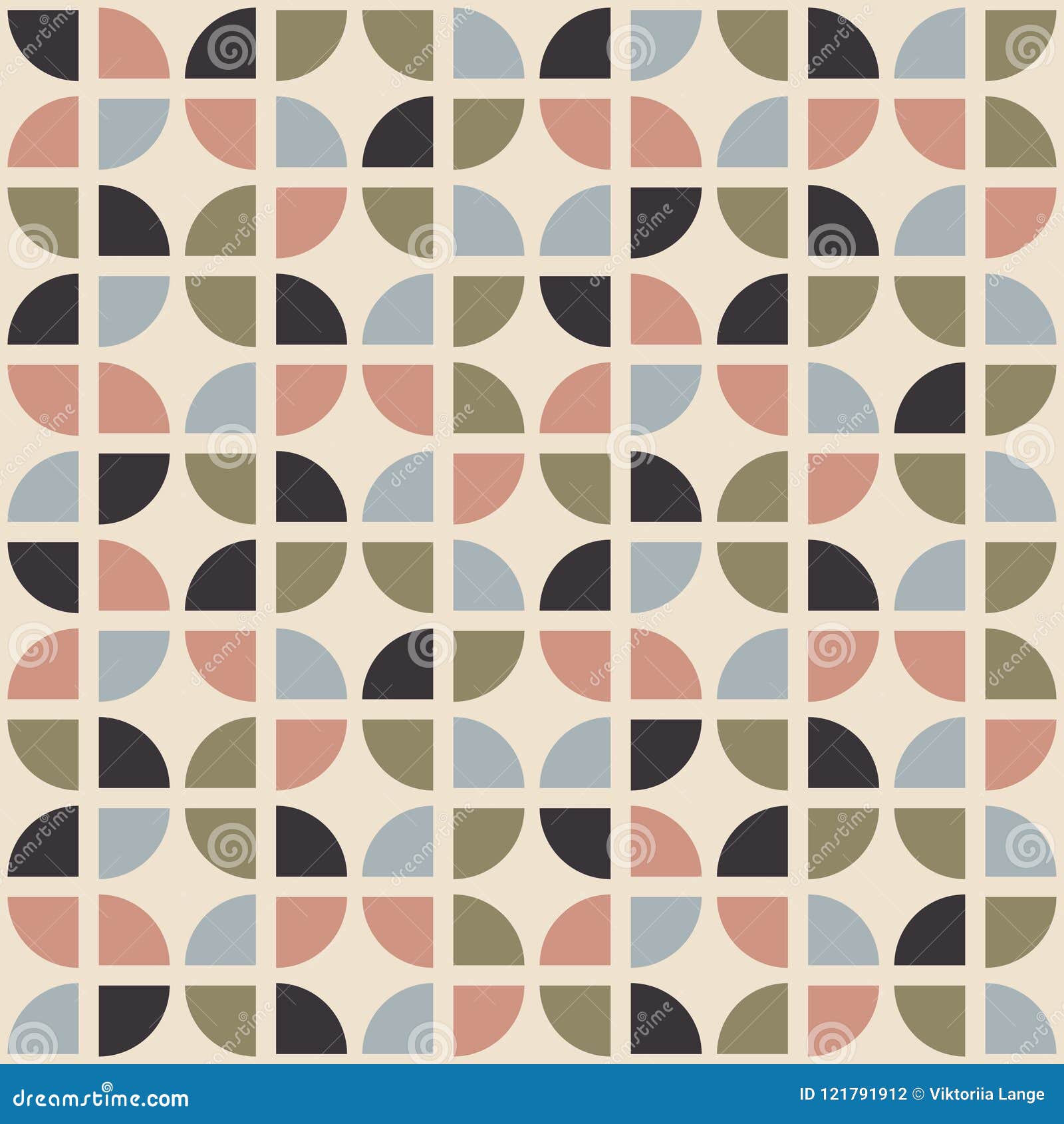 Retro Seamless Pattern. Mid-century Modern Style Stock Vector ...