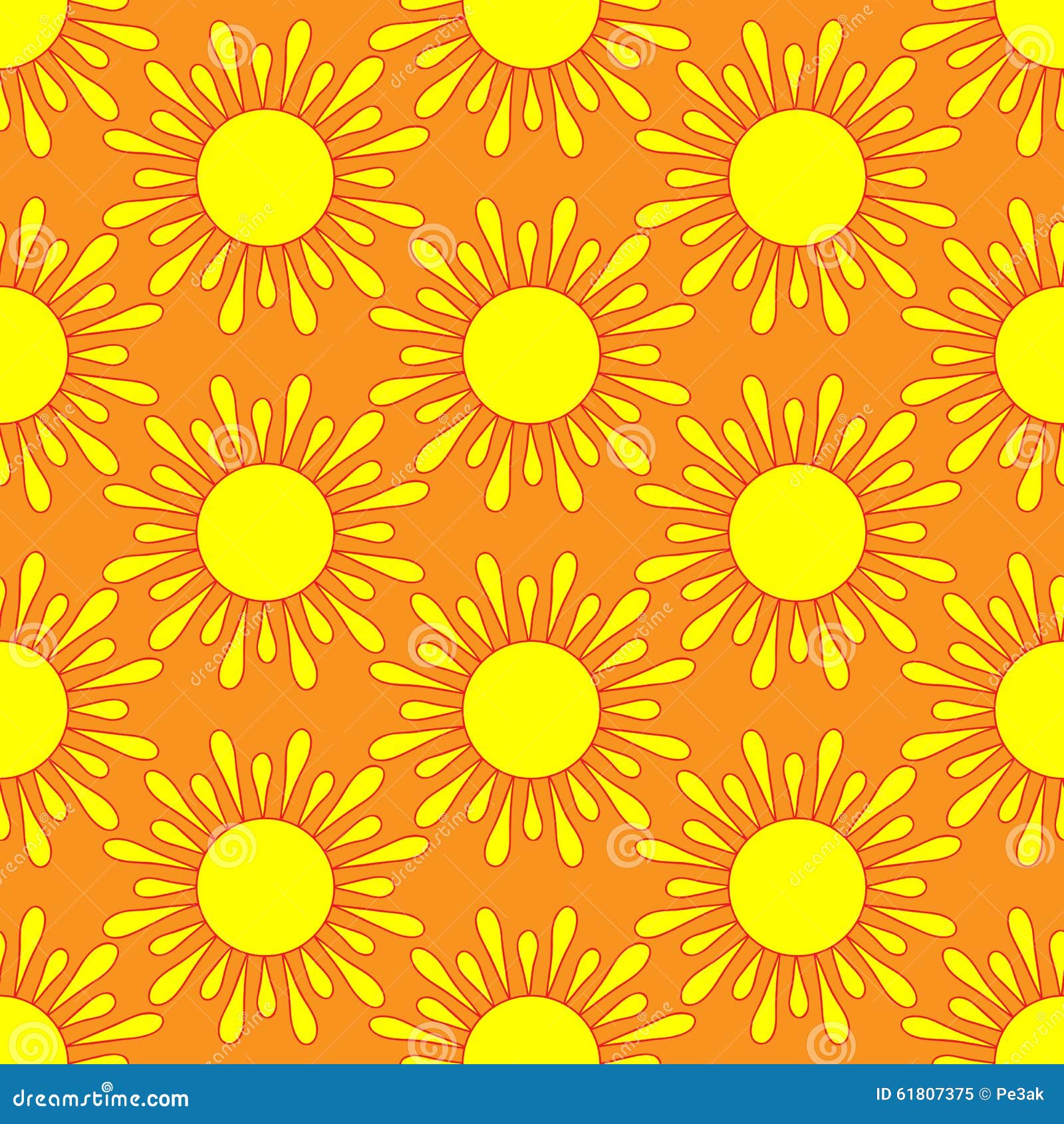 Retro Seamless Pattern with Suns. Retro Seamless Patterns Set. Stock ...
