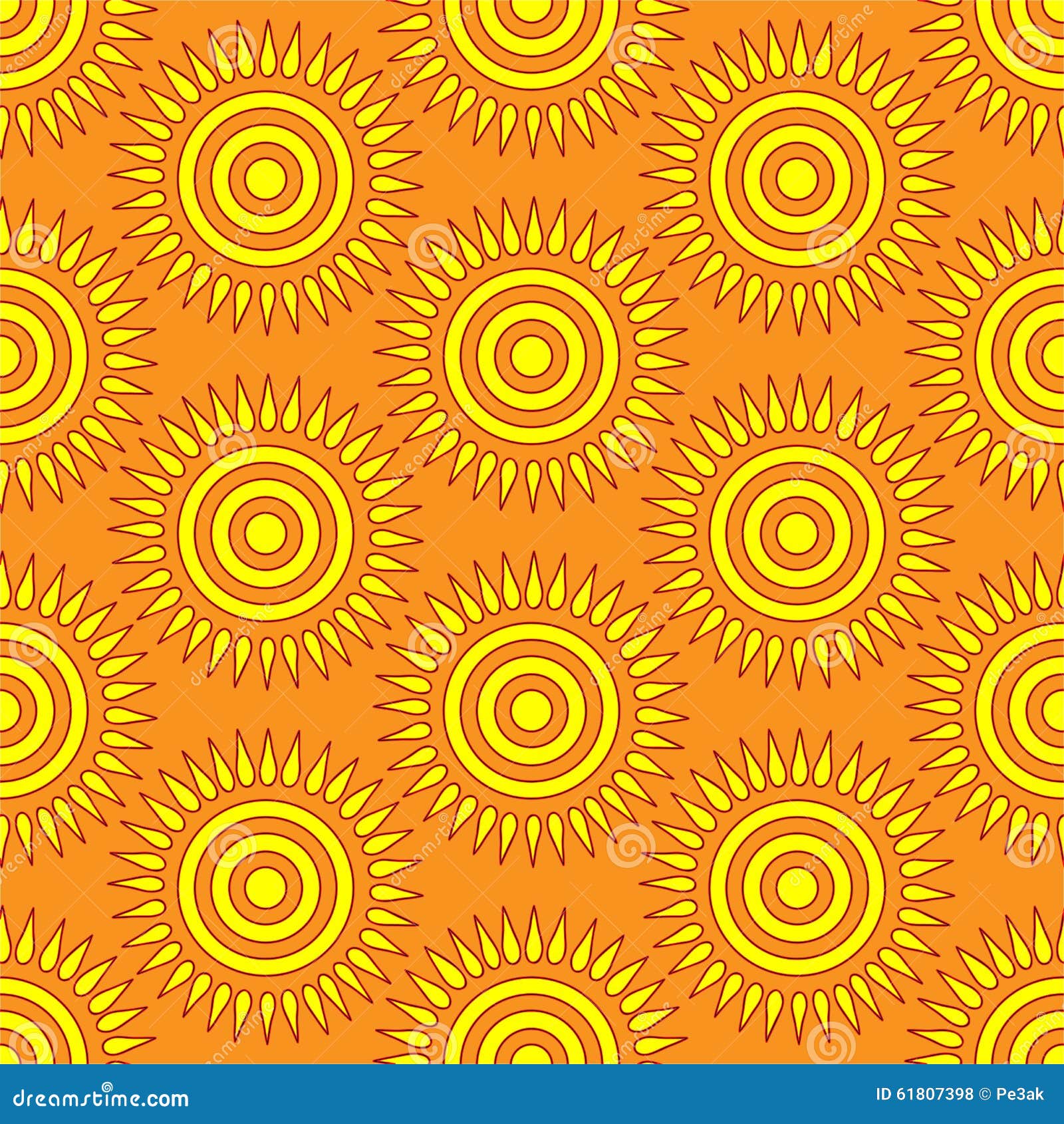 Retro Seamless Pattern with Suns. Retro Seamless Patterns Set. Stock ...