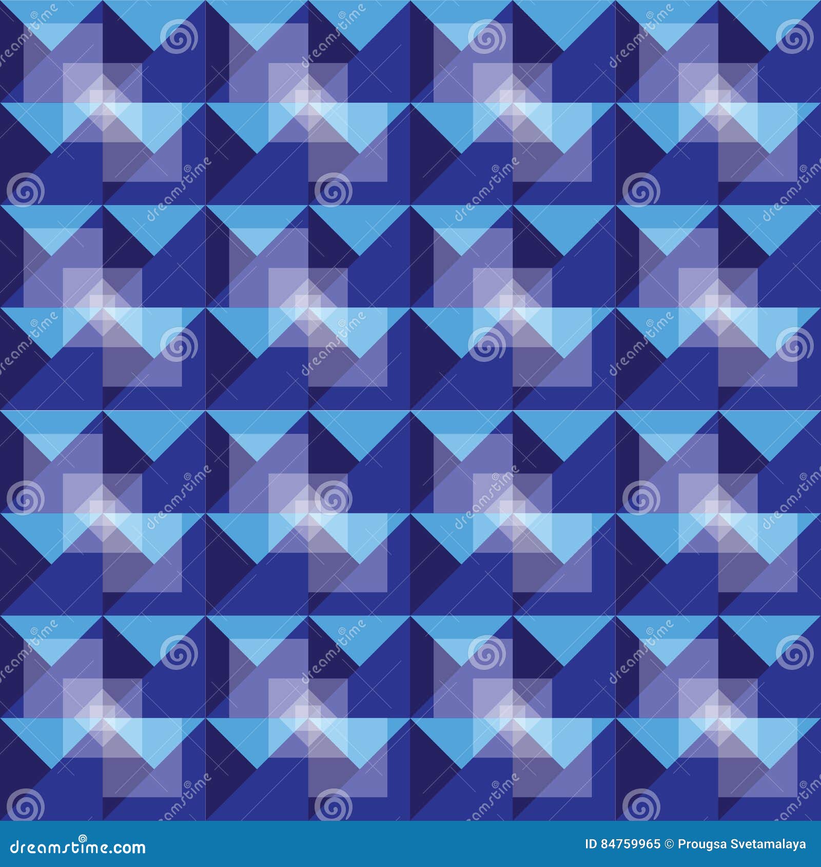 Retro Seamless Royal Blue Pattern Stock Vector - Illustration of ...