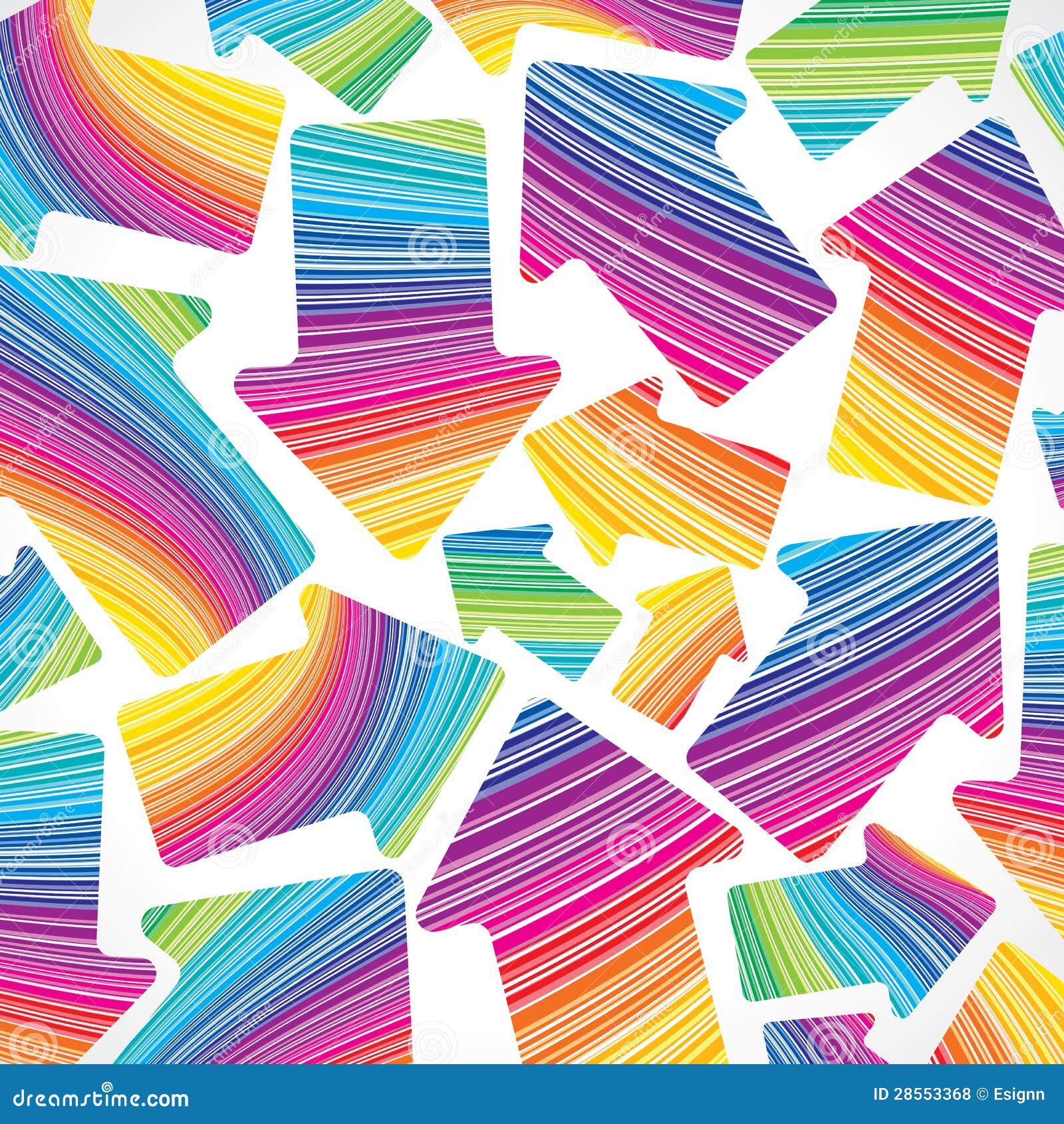 Retro (seamless) Stripe Pattern with Arrows Stock Vector - Illustration ...