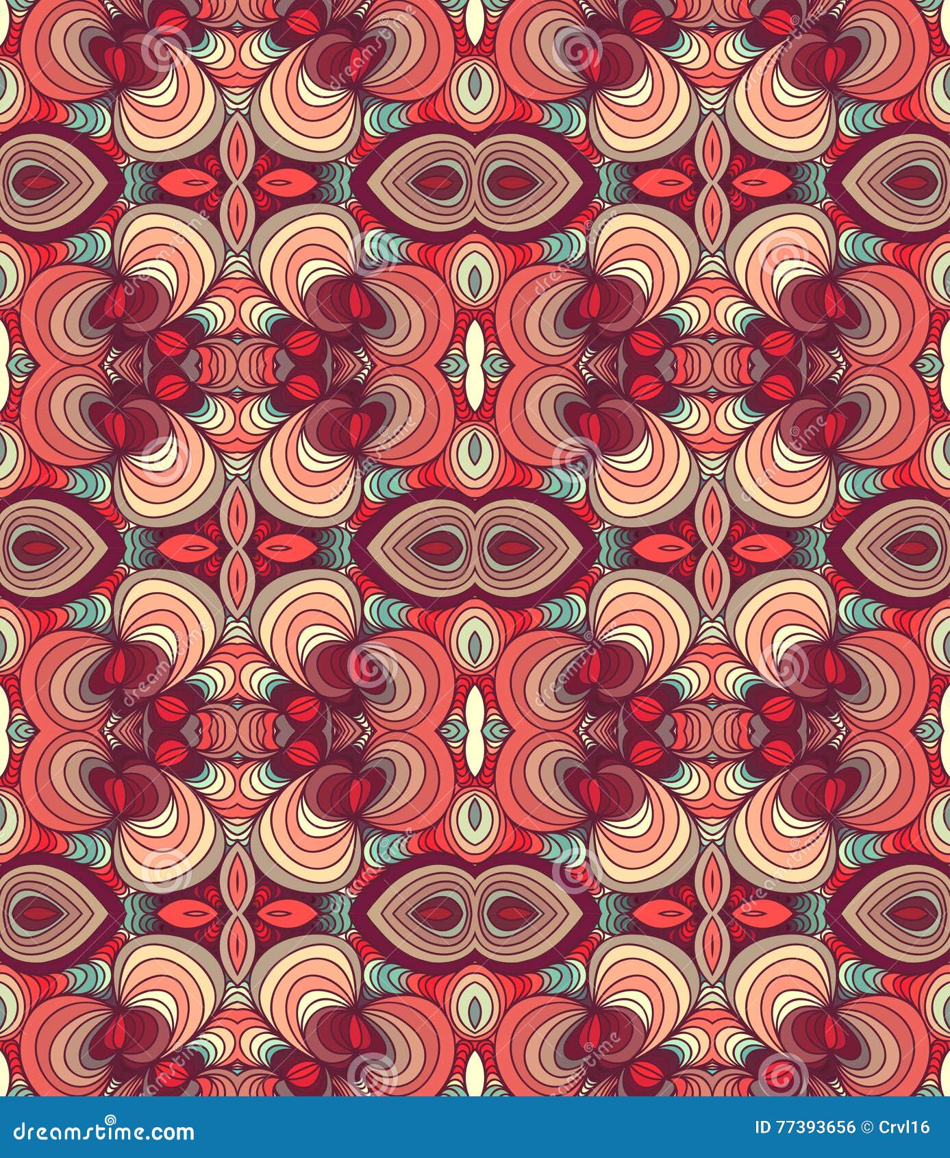 Retro Seamless Vector Wallpaper Stock Vector - Illustration of modern ...