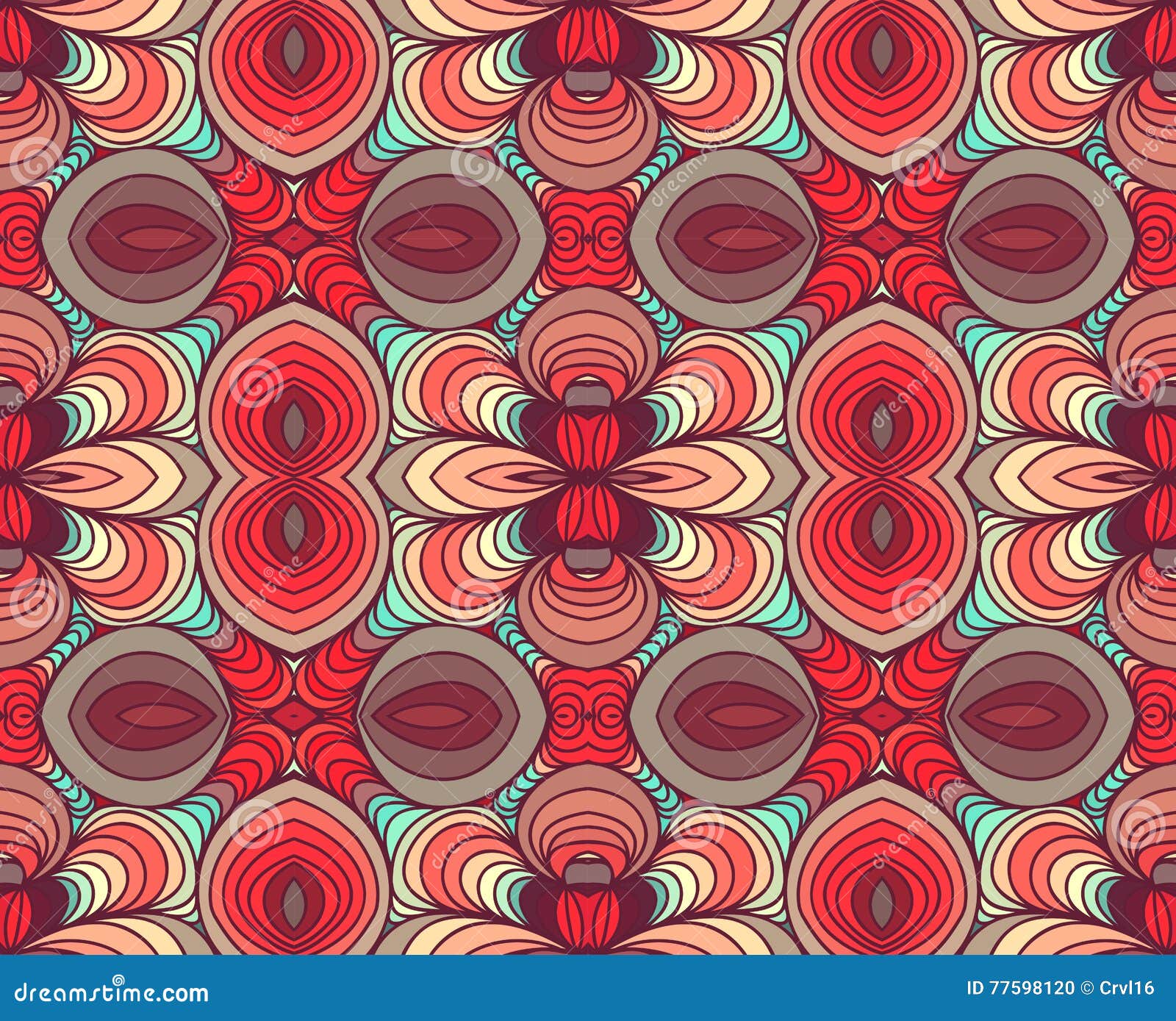 Retro Seamless Vector Wallpaper Stock Vector - Illustration of decor ...